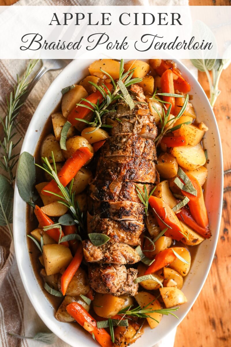 Braised Apple Cider Pork Tenderloin