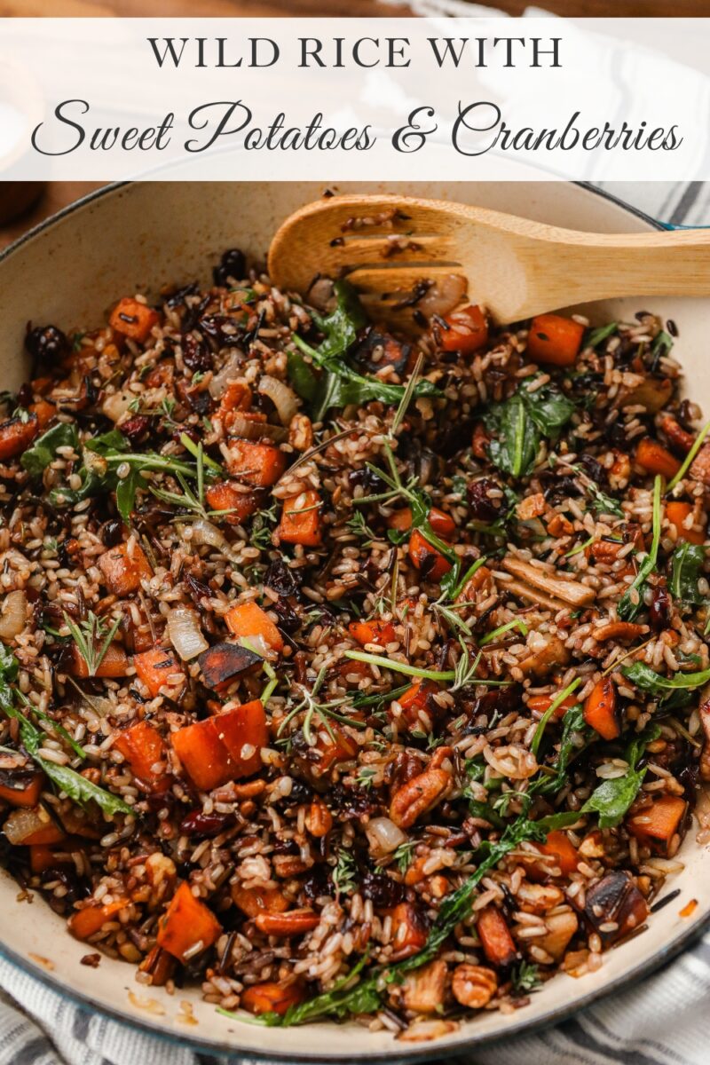 Wild Rice Recipe with Sweet Potatoes & Cranberries