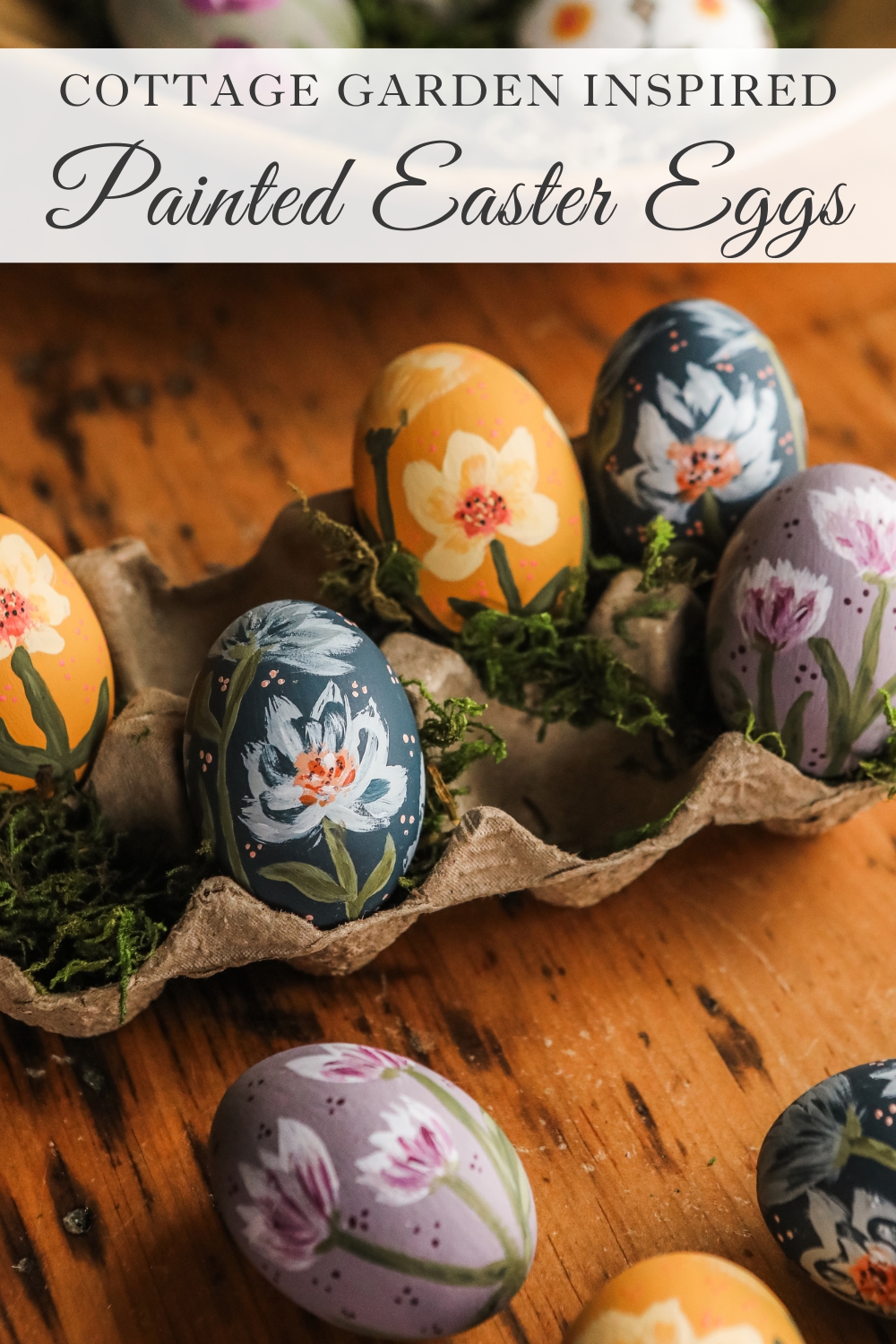 Cottage Inspired Flower Painted Easter Eggs