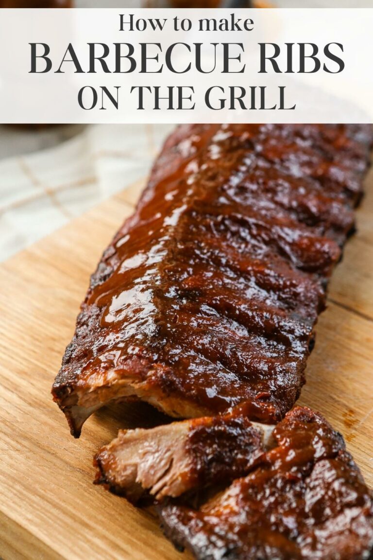 Pull Apart Barbecue Ribs recipe on the grill - Sugar Maple Farmhouse