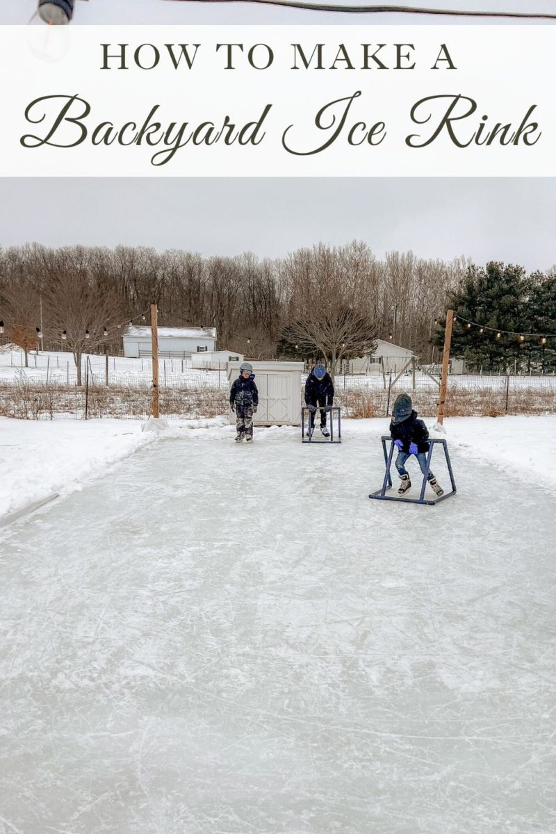 How to make a backyard ice rink DIY - Sugar Maple Farmhouse