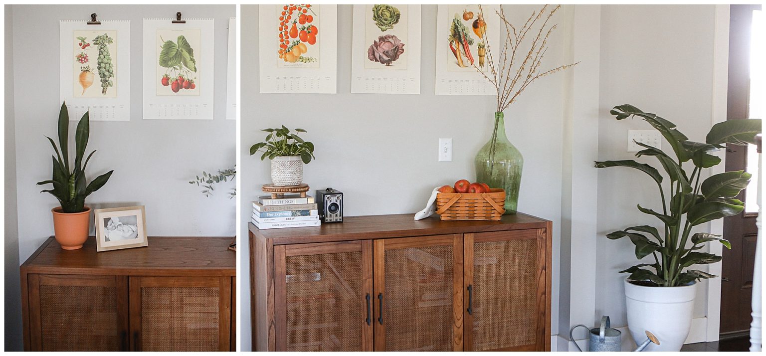 Storage solution for the farmhouse family room