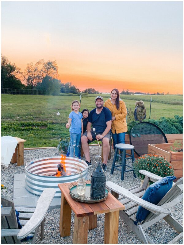 Backyard Fire Pit Space - Sugar Maple Farmhouse Farm Projects