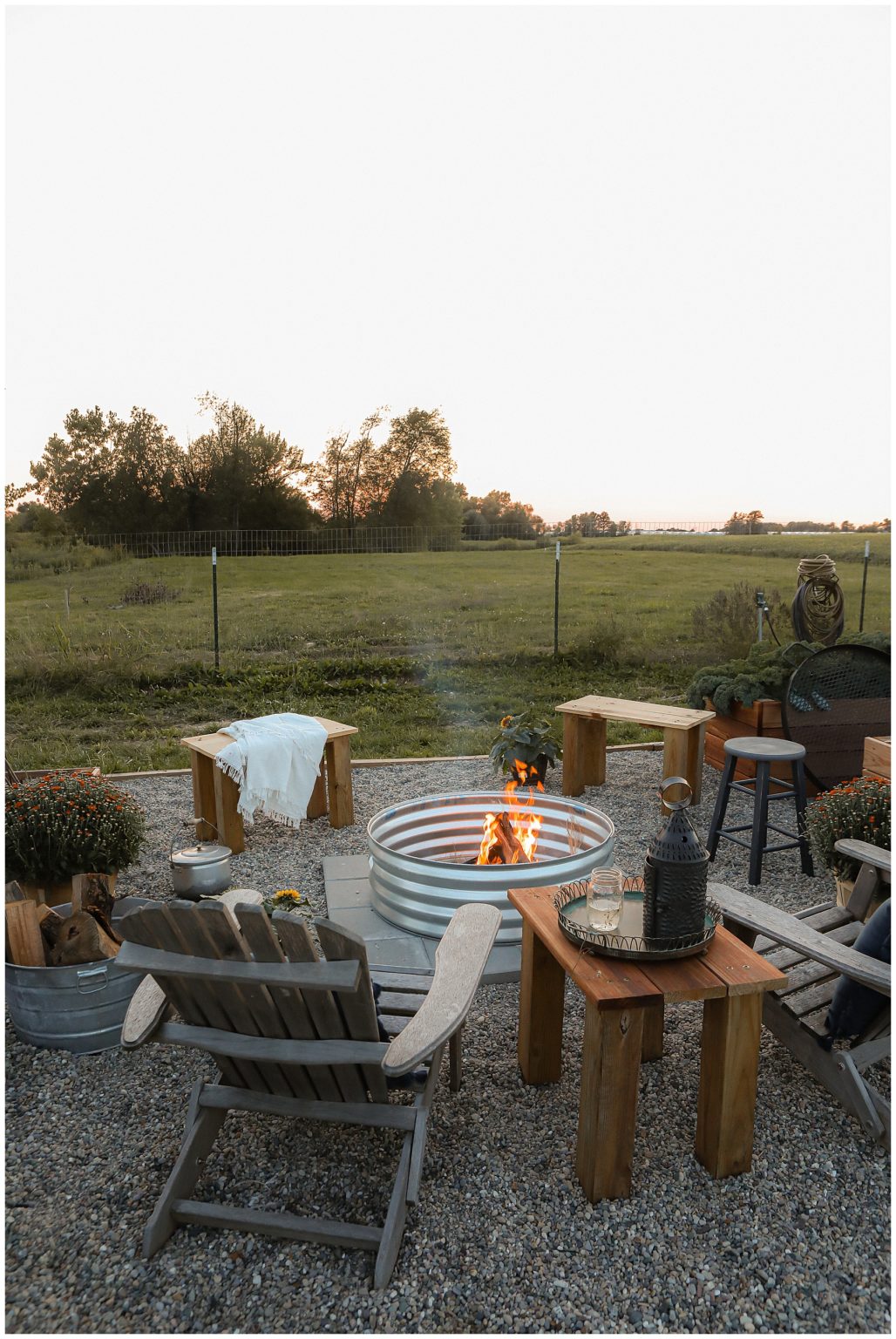 Backyard Fire Pit Space - Sugar Maple Farmhouse Farm Projects
