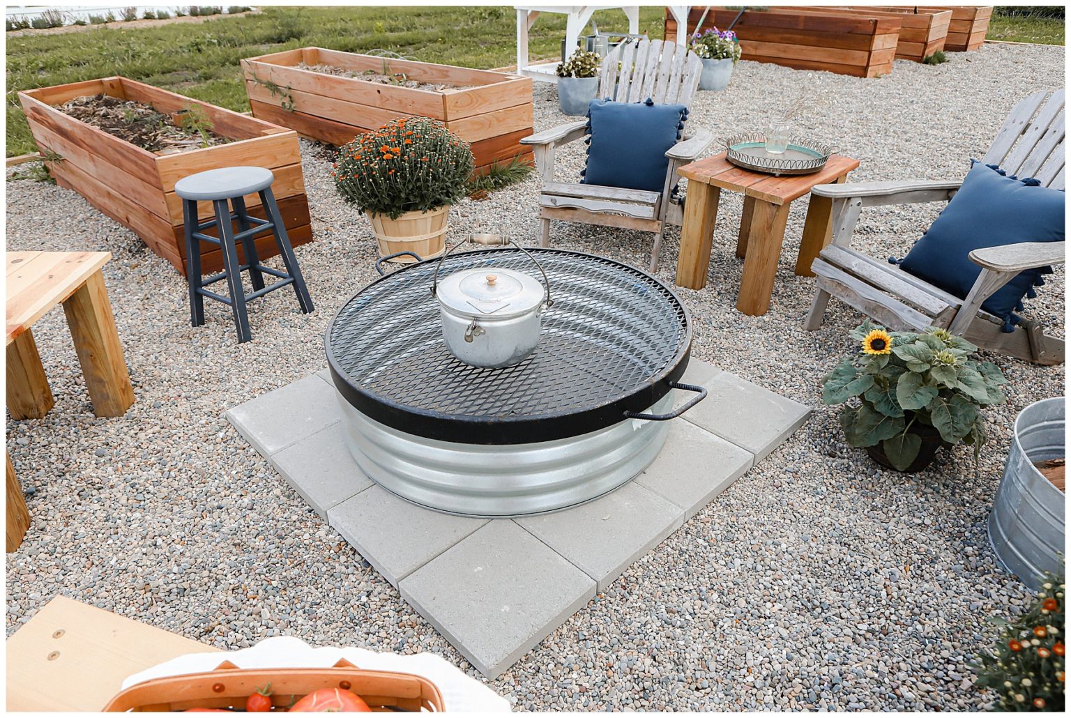 Backyard Fire Pit Space - Sugar Maple Farmhouse Farm Projects