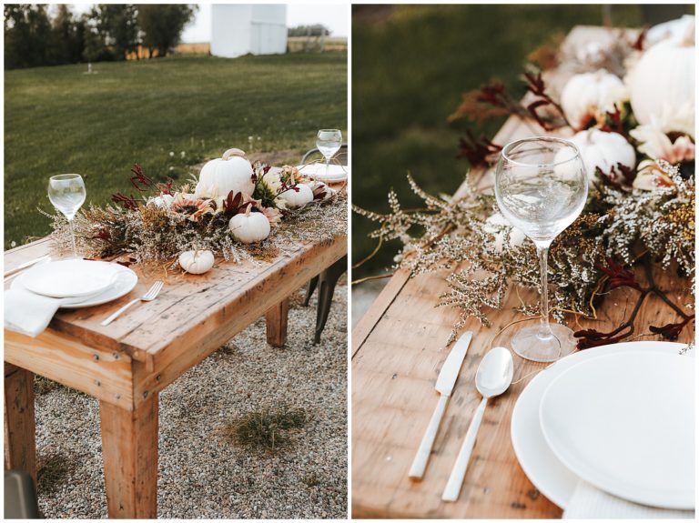 Creating a fall harvest tablescape with natural elements