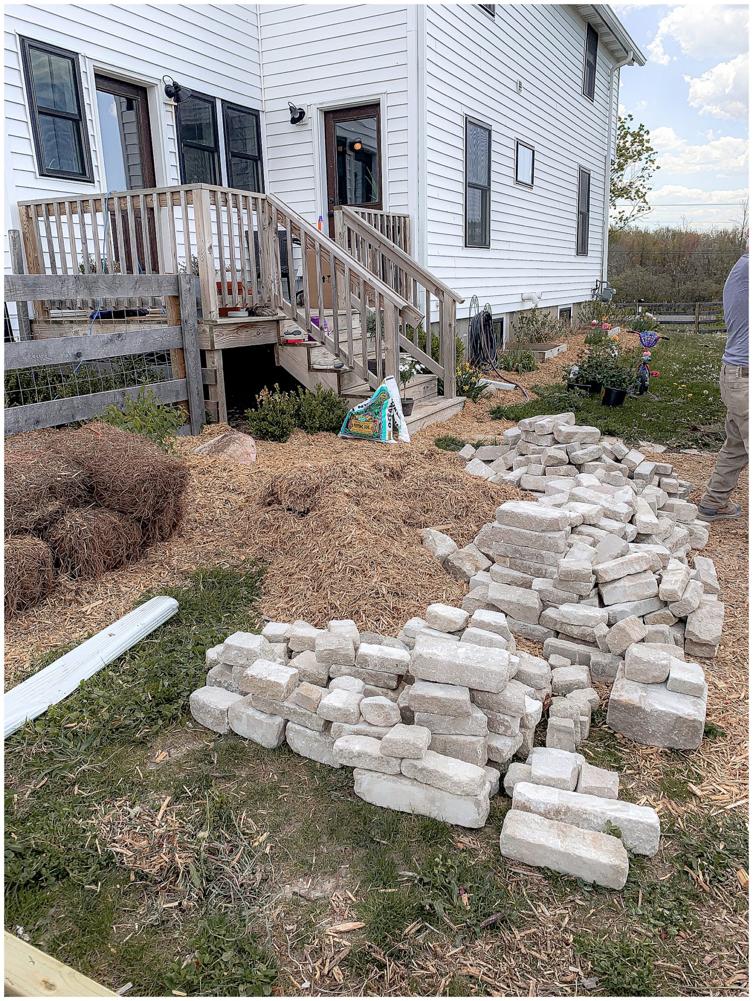 How to build a stone garden bed - Sugar Maple Farmhouse