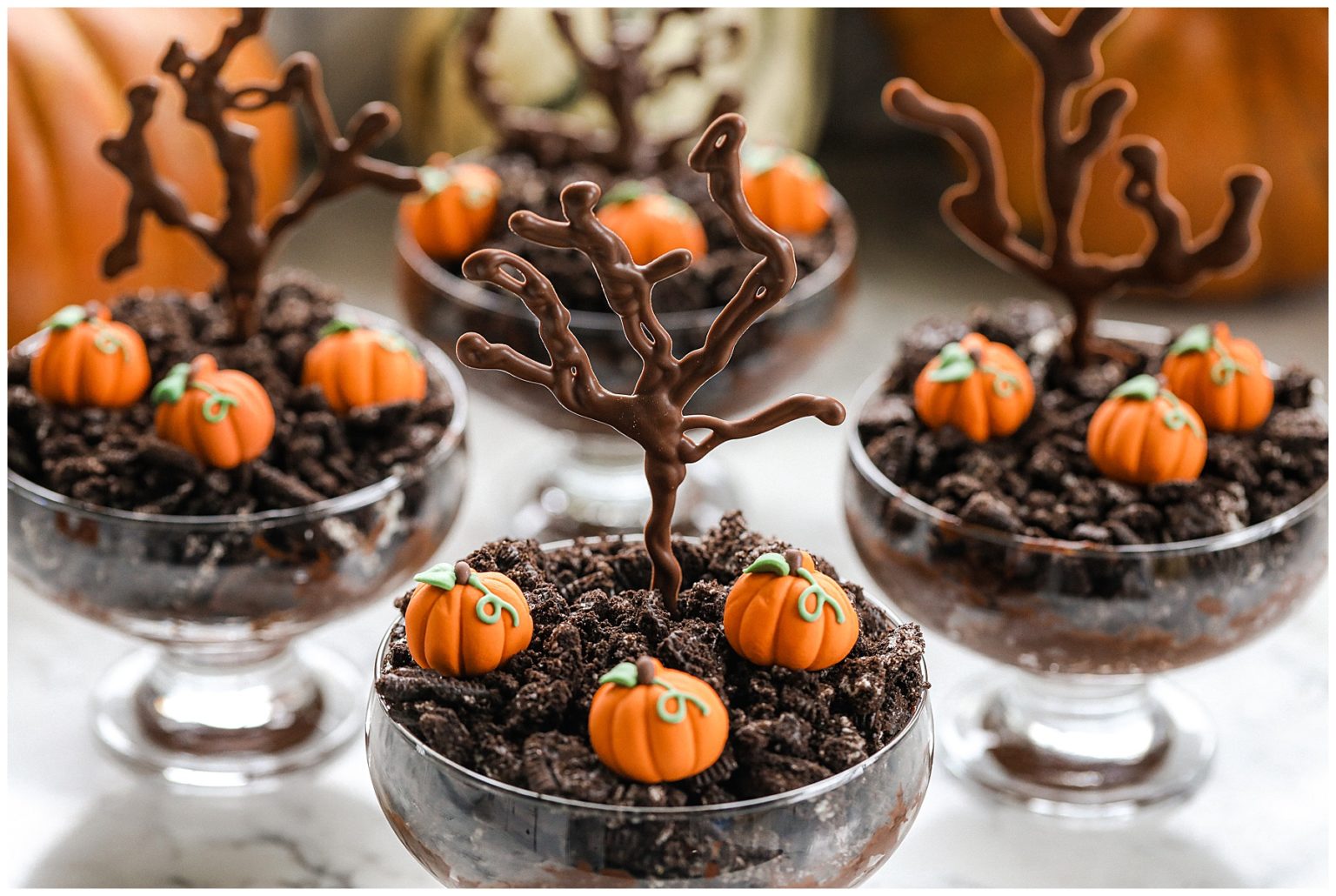 Spooky Halloween Chocolate Trees - Sugar Maple Farmhouse