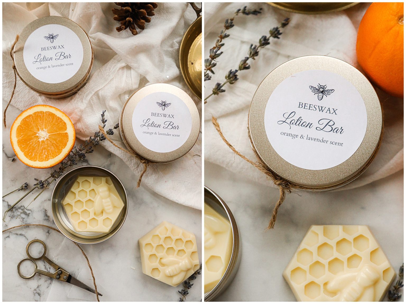 DIY recipe for lotion bars with beeswax