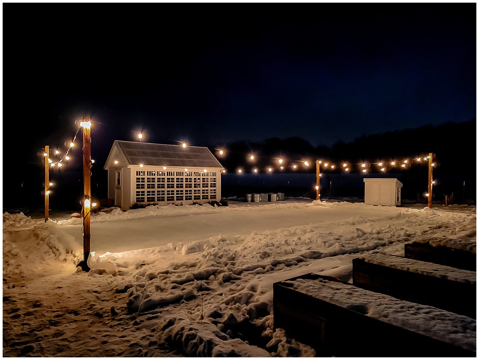 How to make a backyard ice rink DIY - Sugar Maple Farmhouse