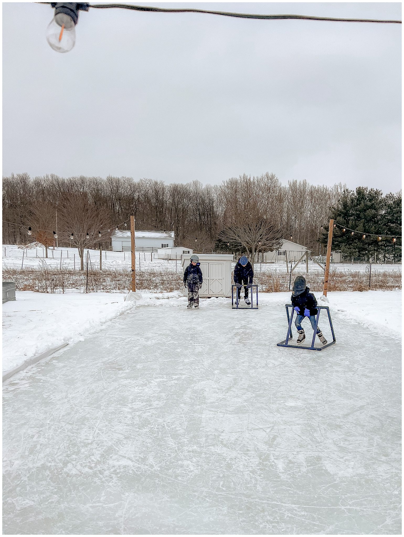 How to make a backyard ice rink DIY - Sugar Maple Farmhouse