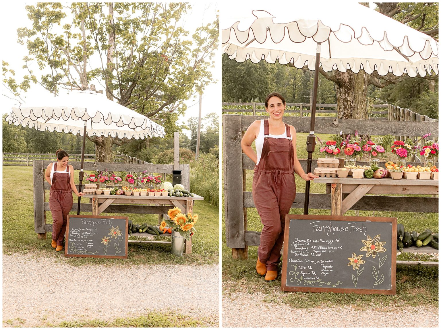 Our roadside farm stand set up - Sugar Maple Farmhouse