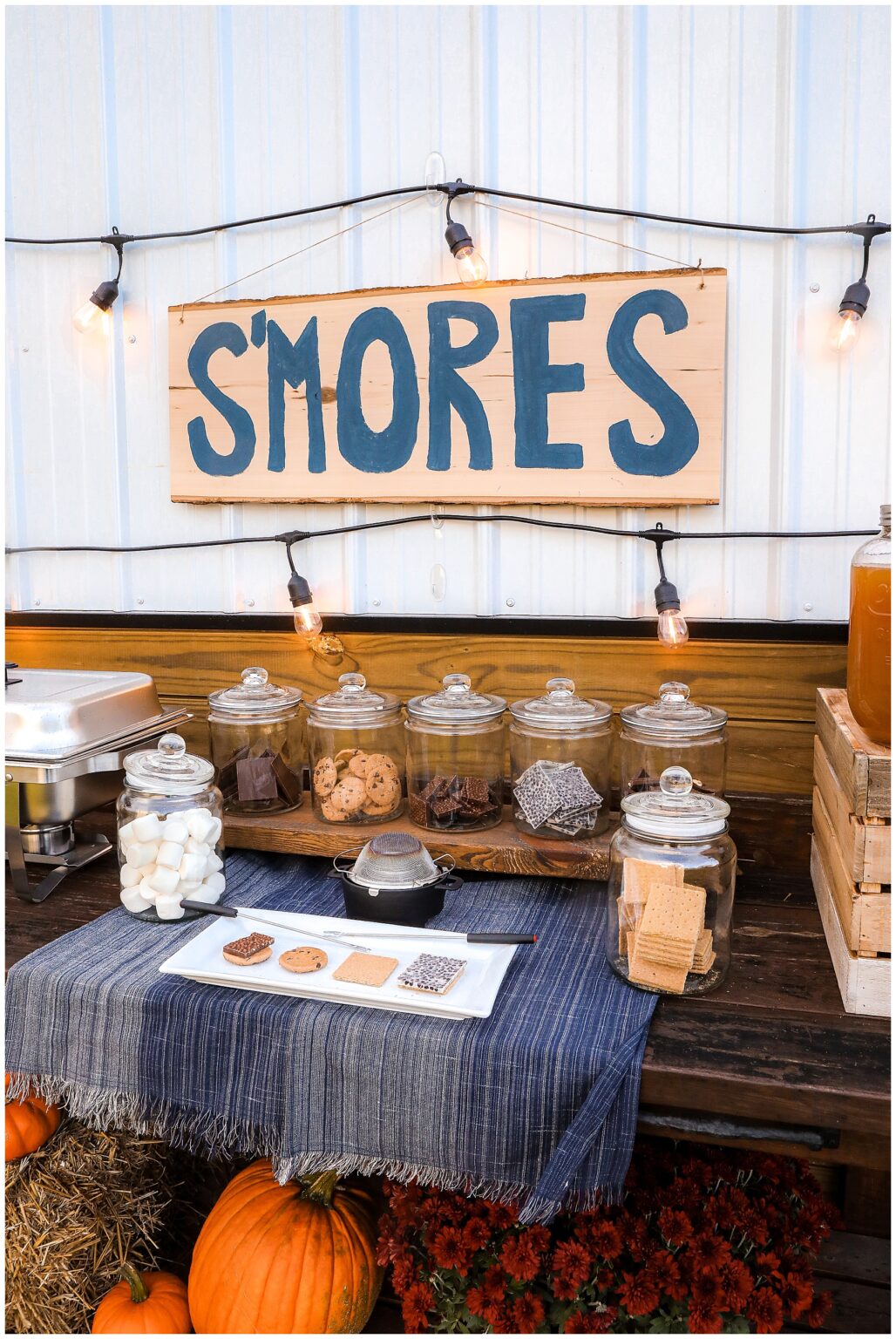 DIY S'mores Bar set up