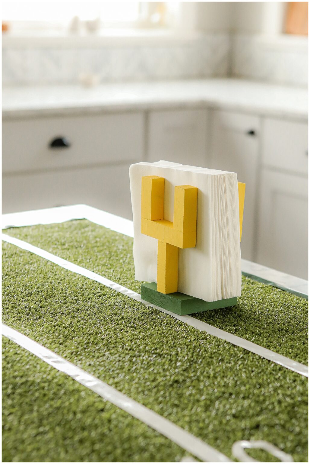 Football Goal Posts DIY Napkin Holder - Sugar Maple Farmhouse