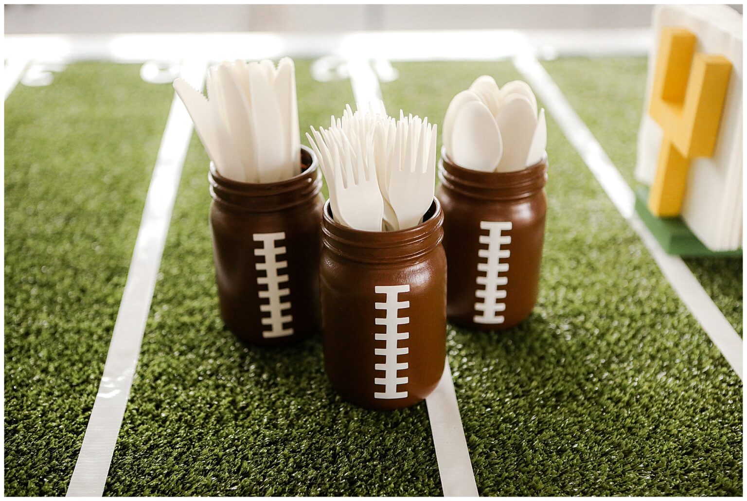 Football Mason Jar Craft