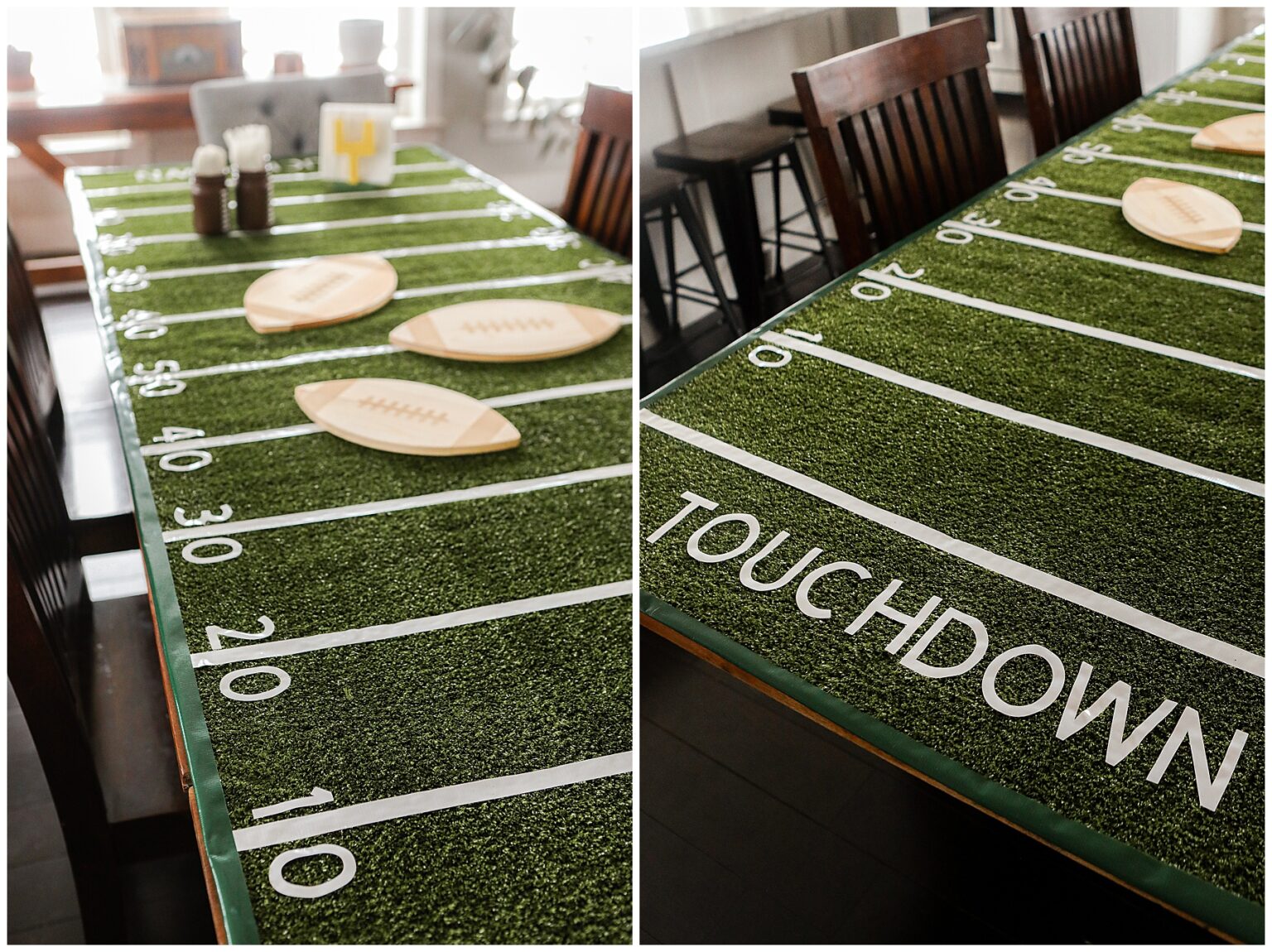 DIY Football Field Table Runner