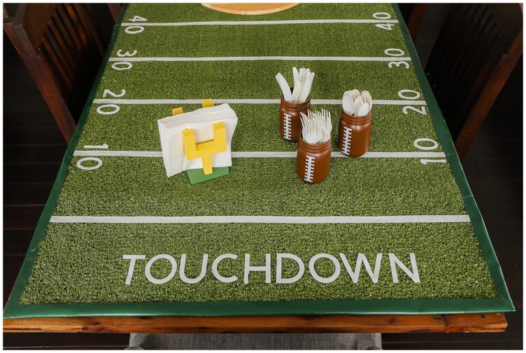 DIY Football Field Table Runner
