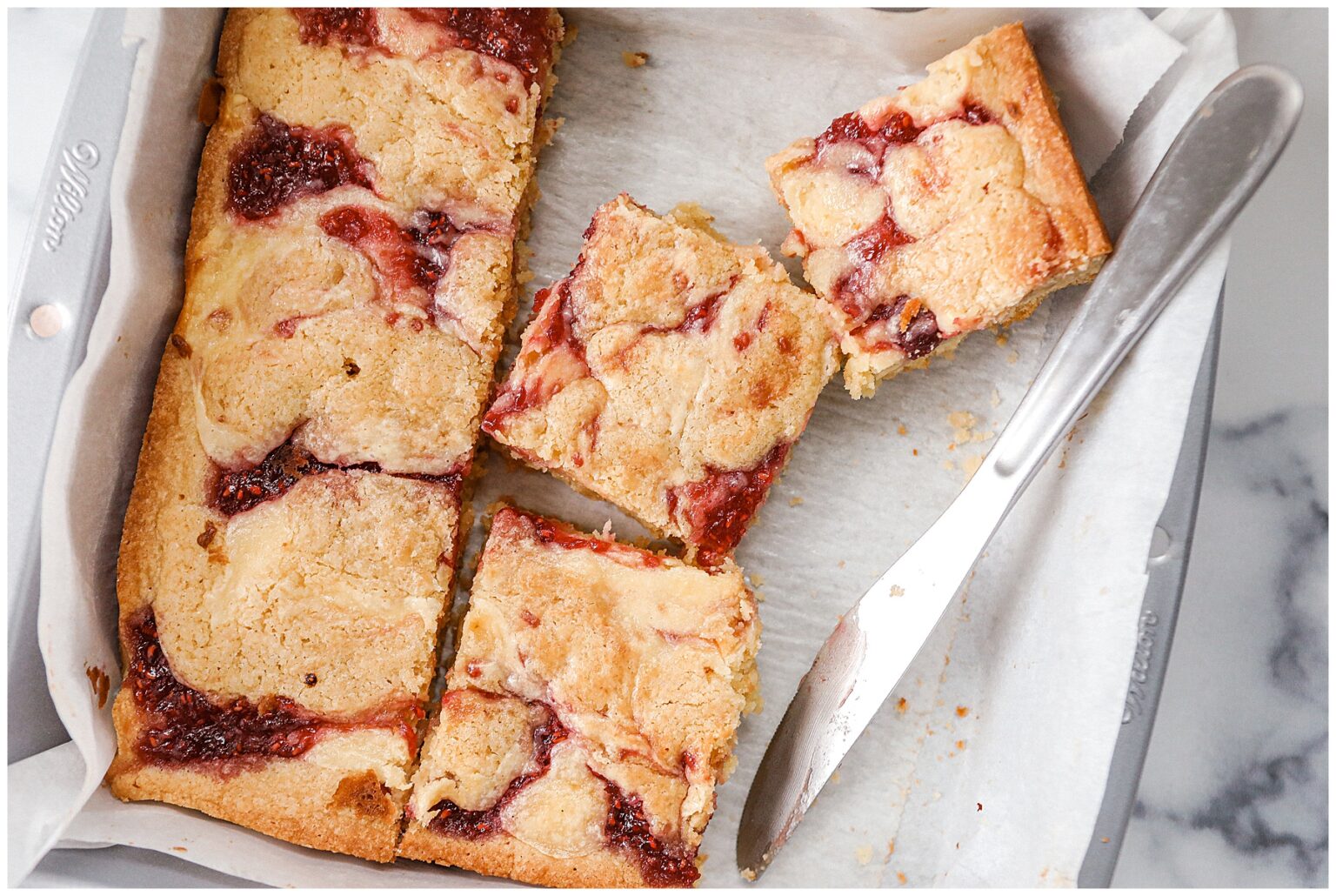 Raspberry Cheesecake Blondies
