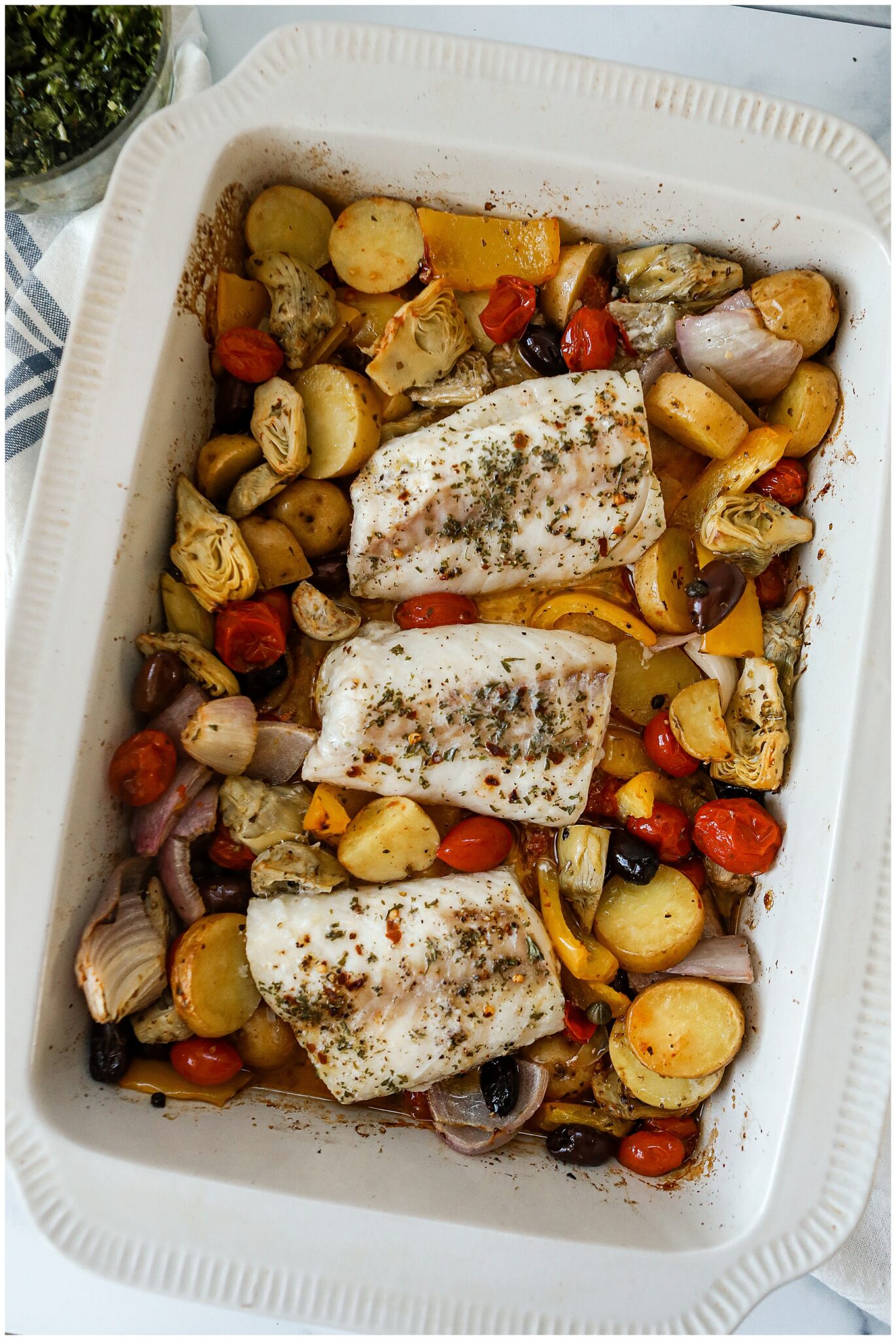 Mediterranean Baked Cod recipe