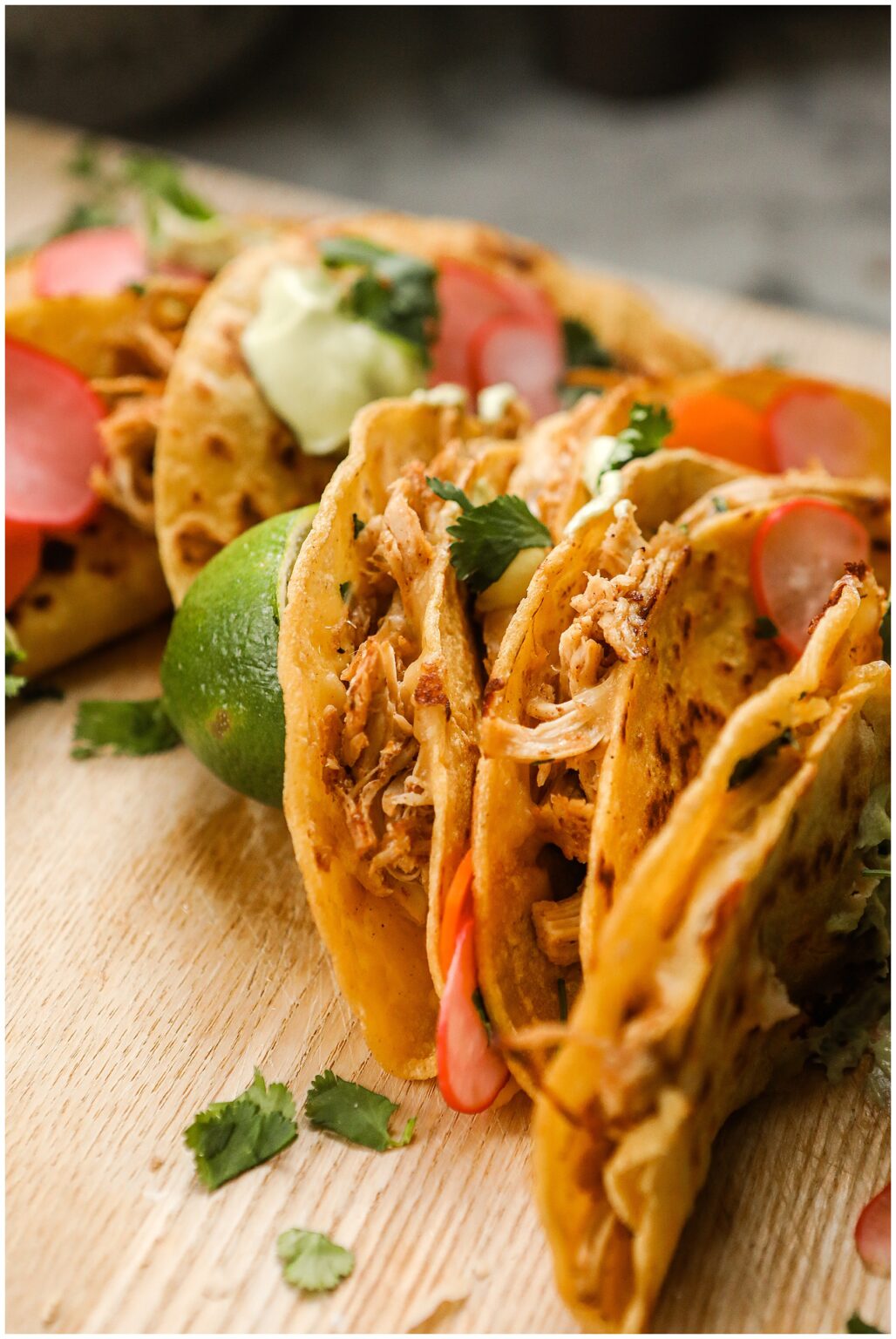 Crispy Shredded Chicken Tacos