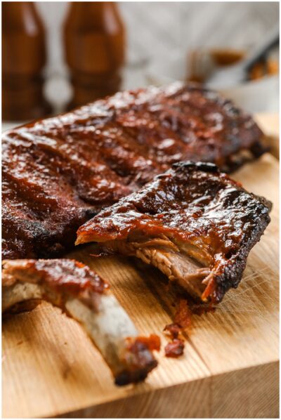 Pull Apart Barbecue Ribs recipe on the grill - Sugar Maple Farmhouse