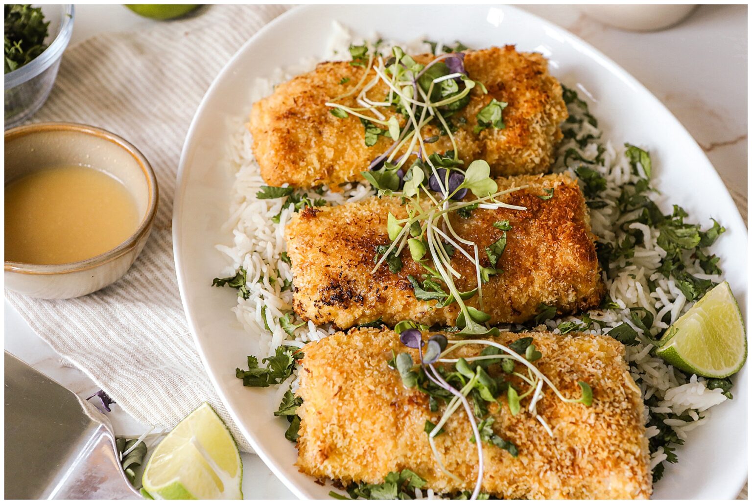 Coconut Crusted Mahi Mahi recipe - Sugar Maple Farmhouse