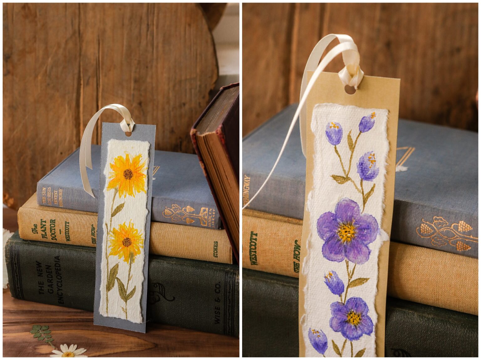 DIY Pressed Flower Bookmarks - Sugar Maple Farmhouse