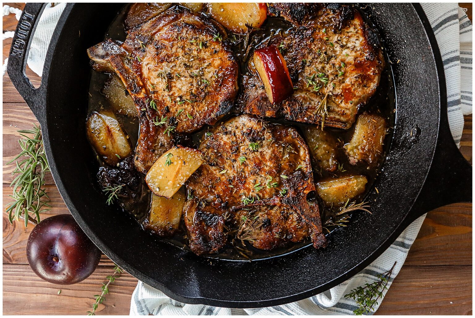 Maple & Plum Skillet Pork Chops recipe