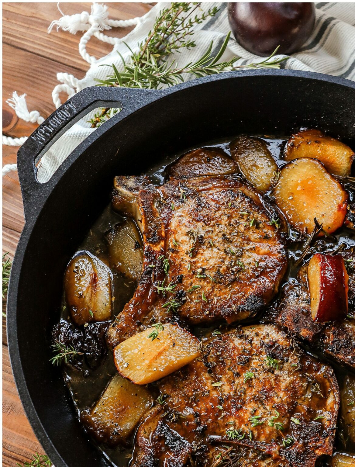 Maple & Plum Skillet Pork Chops recipe