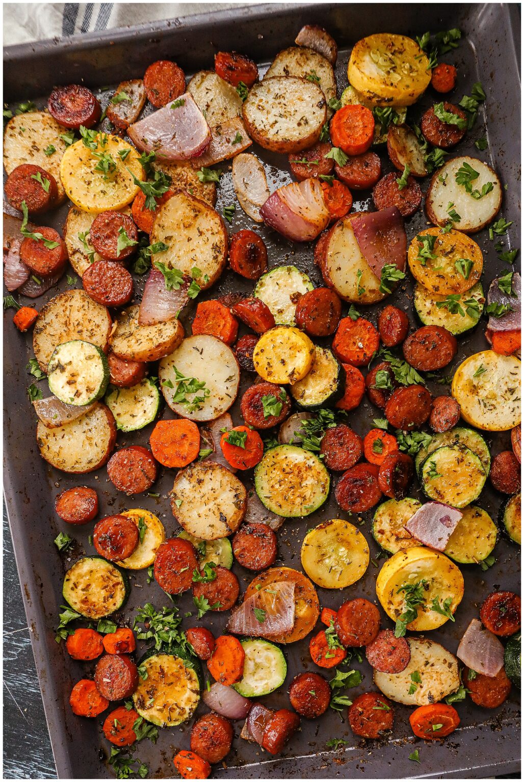 Sheet Pan Kielbasa and Vegetables