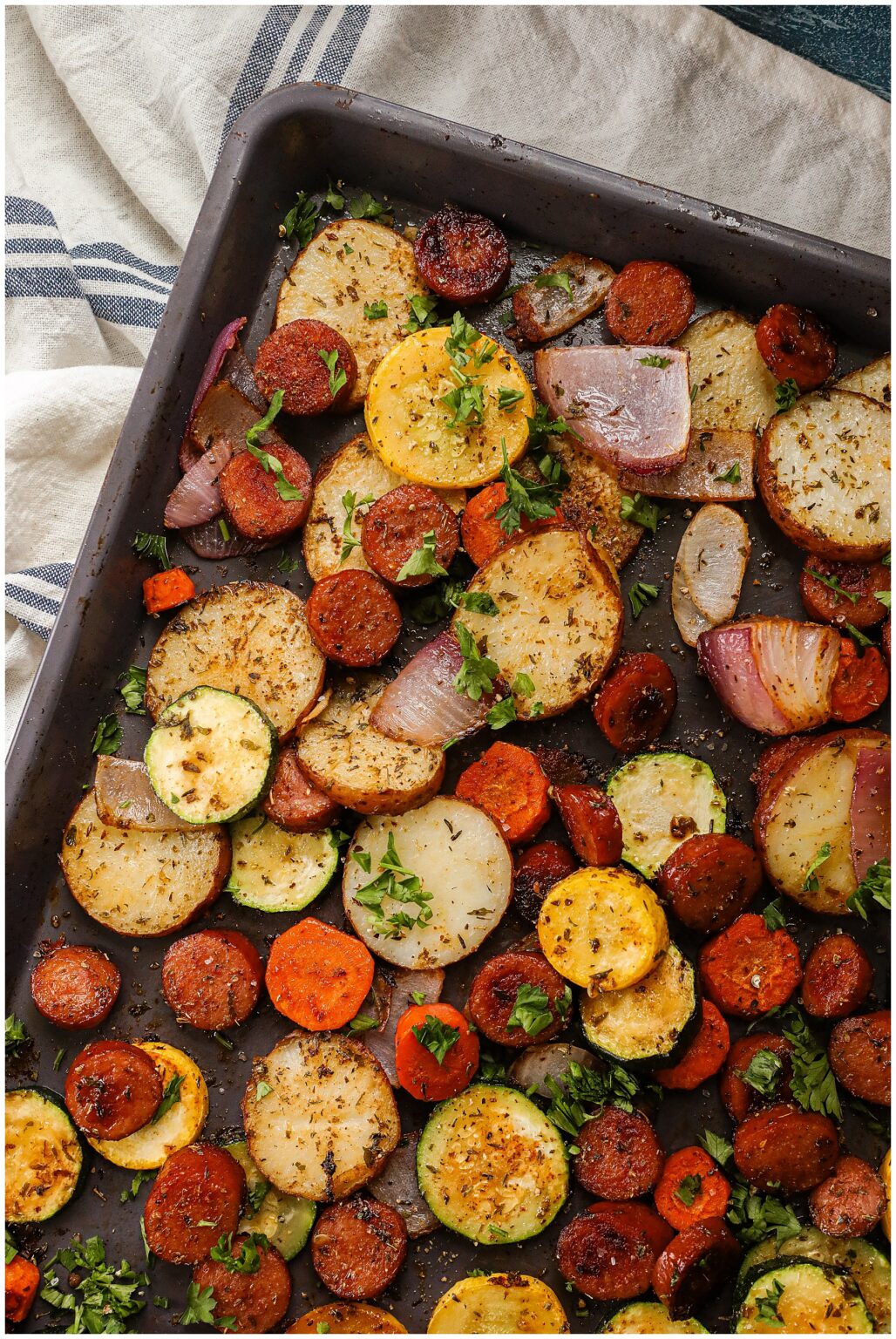 Sheet Pan Kielbasa and Vegetables