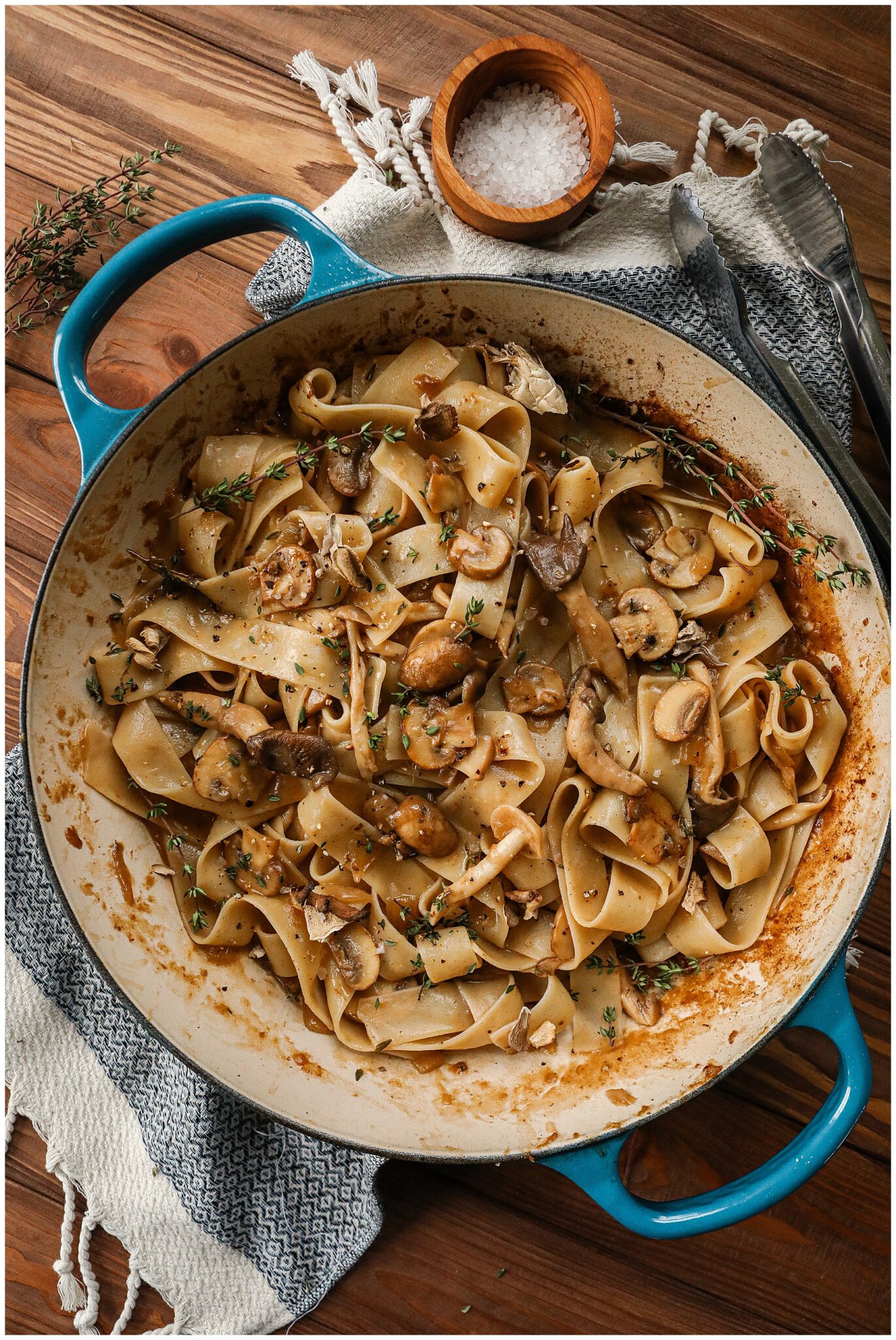 Caramelized Wild Mushroom Pappardelle pasta recipe