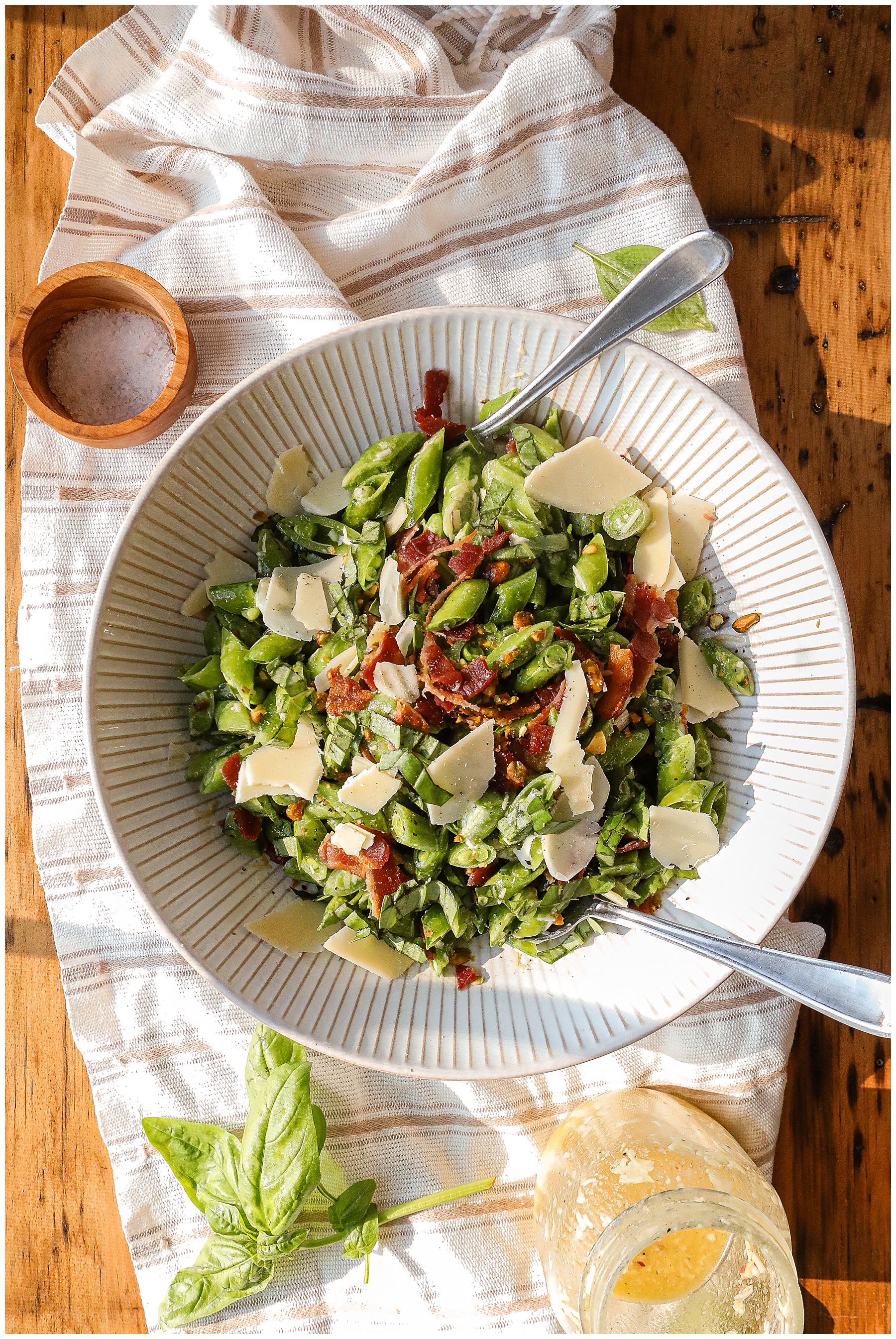 Snap Pea Salad with Lemon Parmesan Vinaigrette
