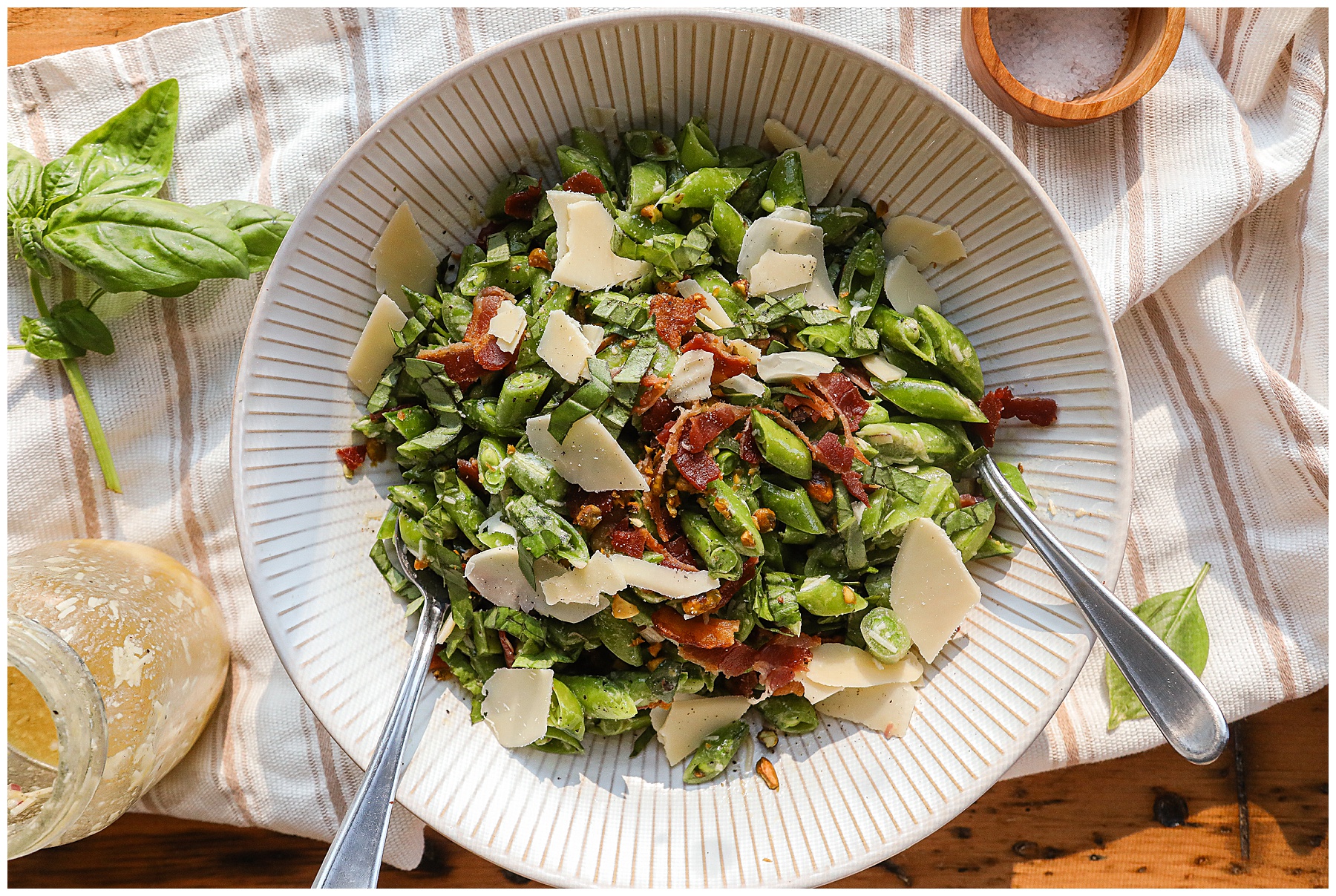 Snap Pea Salad with Lemon Parmesan Vinaigrette