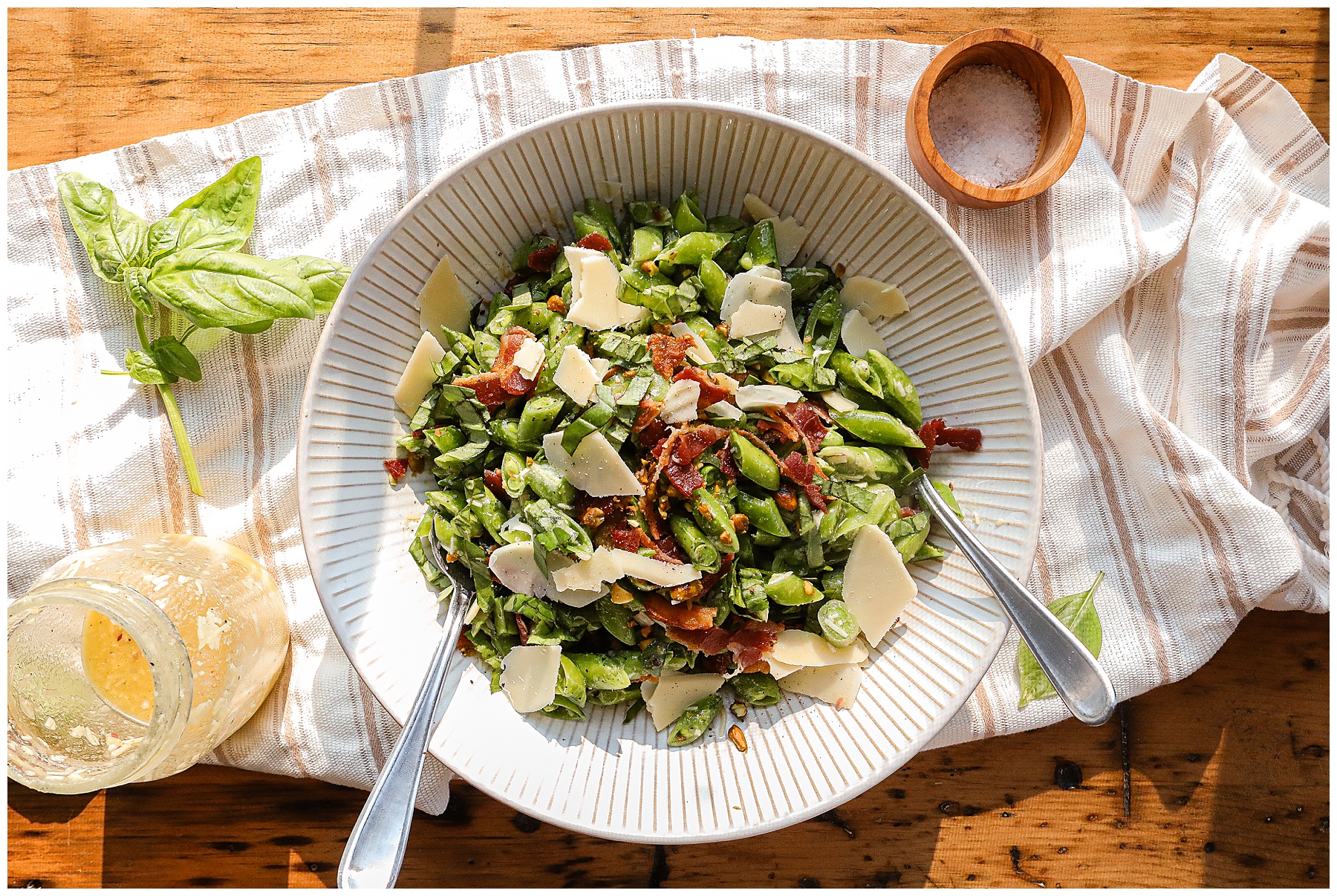 Snap Pea Salad with Lemon Parmesan Vinaigrette