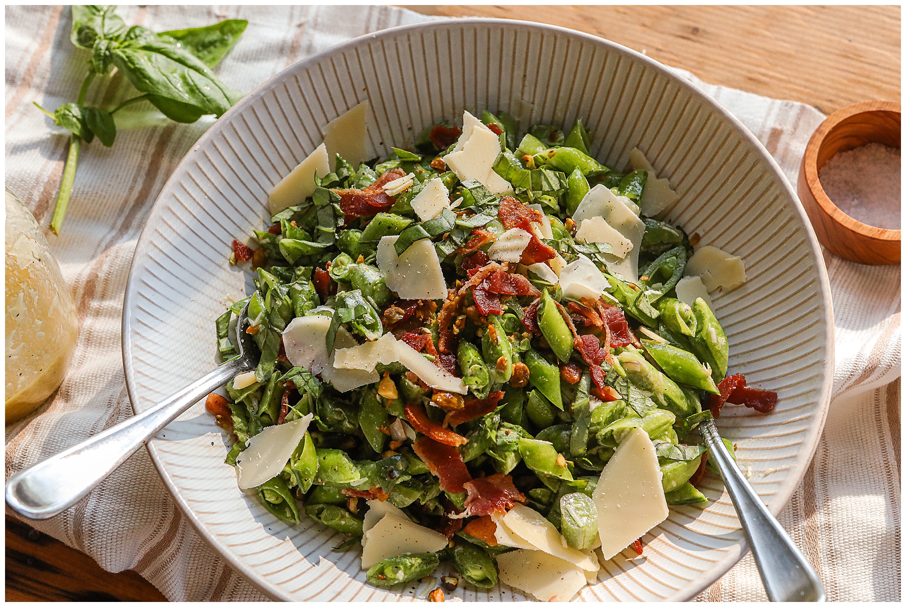 Snap Pea Salad with Lemon Parmesan Vinaigrette