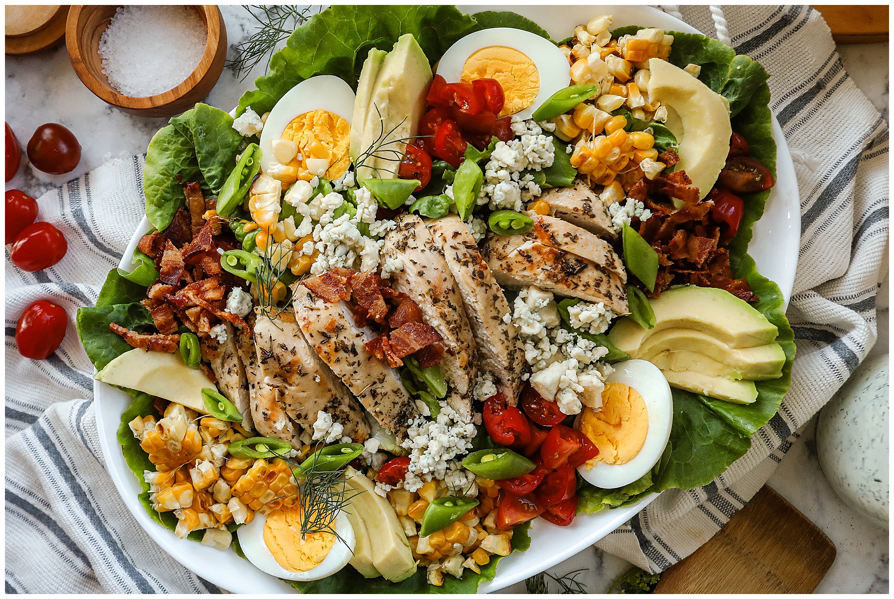 Summer Cobb Salad Recipe with Double Dill Ranch