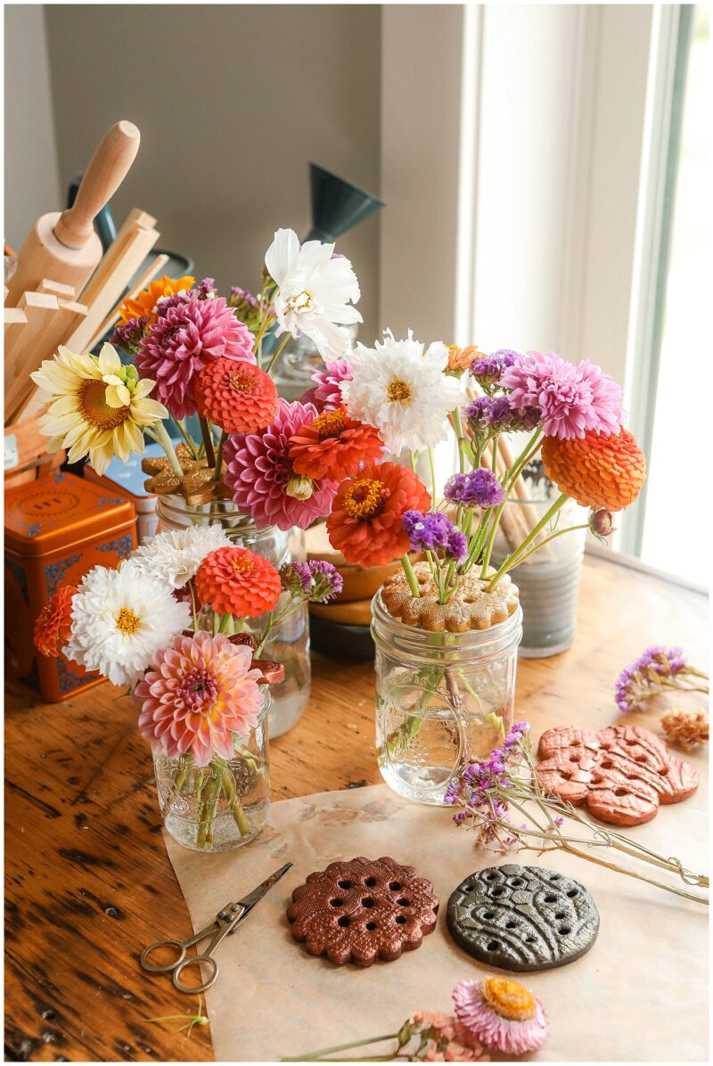 DIY Flower Frogs with Oven Baked Clay