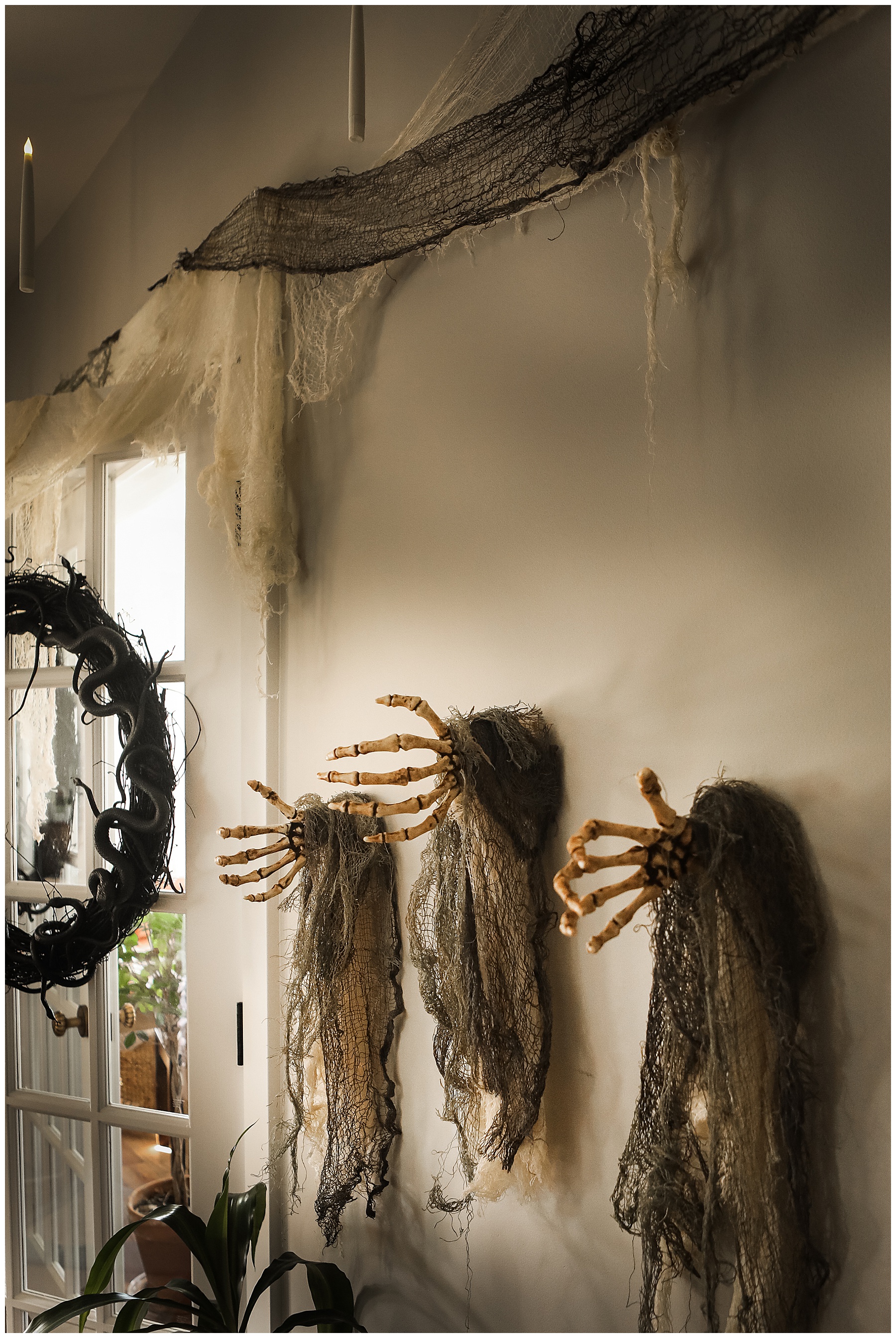 Creepy DIY Halloween Wall Hands