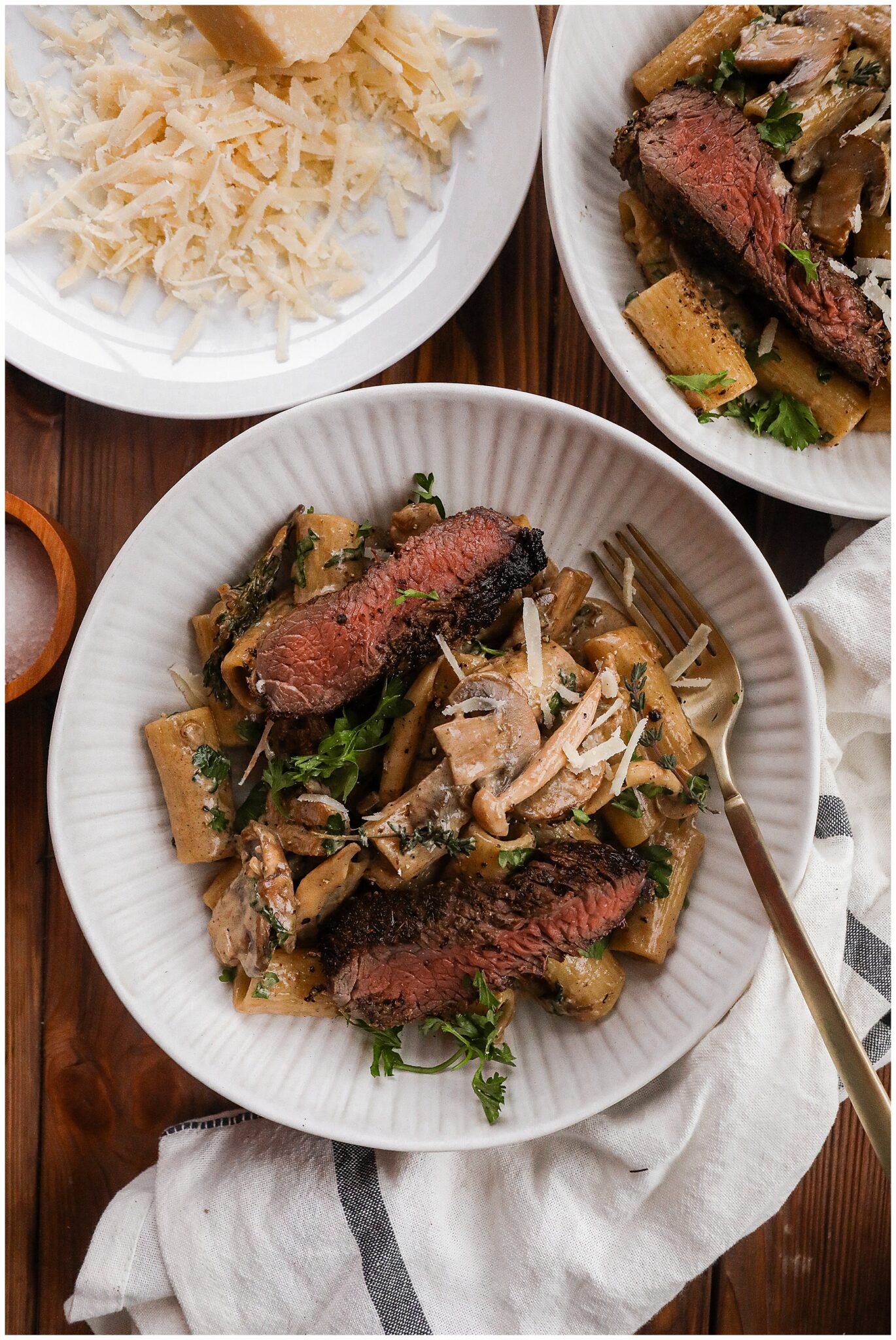 Bourbon & Mushroom Steak Pasta Recipe