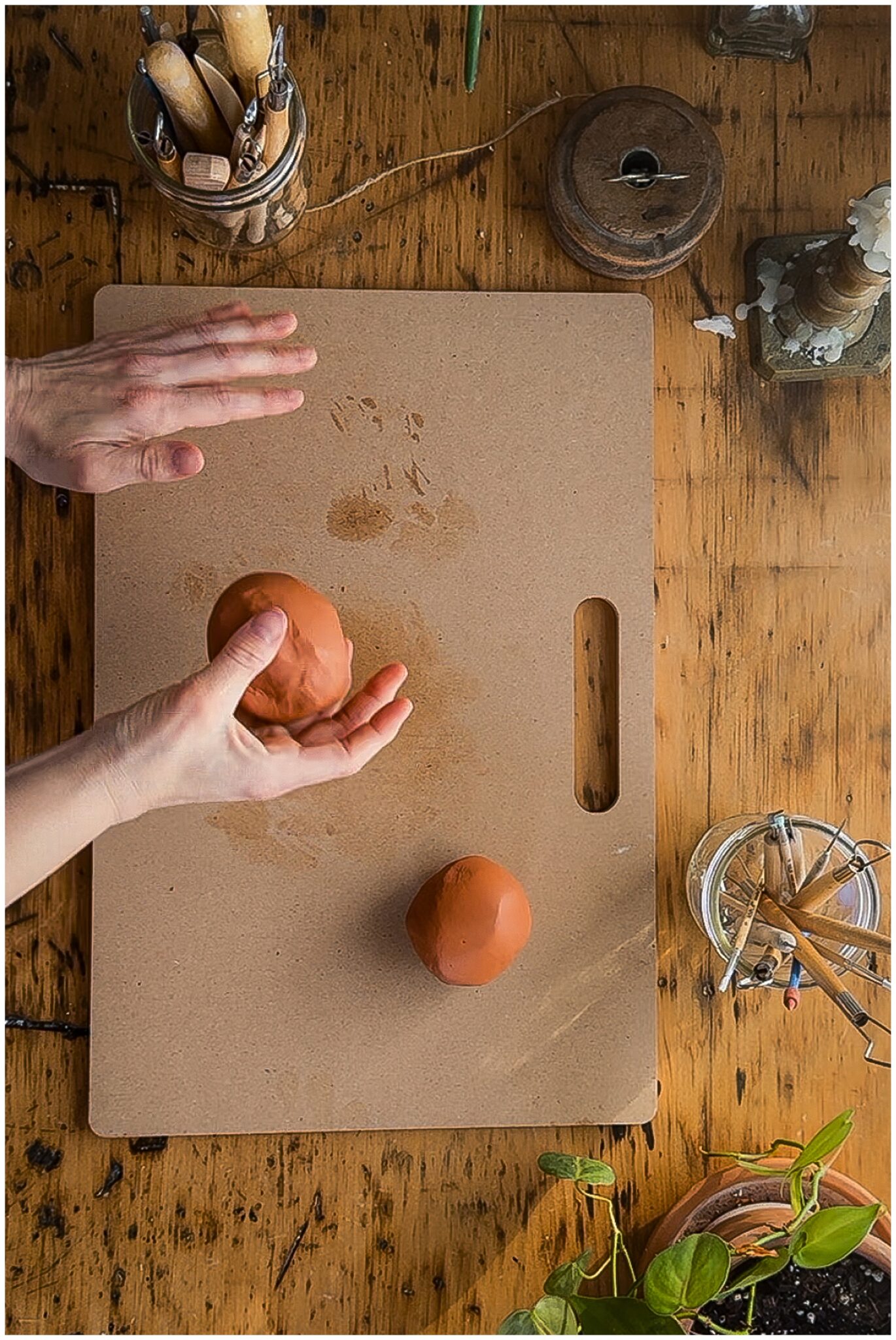 Beautiful Pinch Pot Homemade Candles