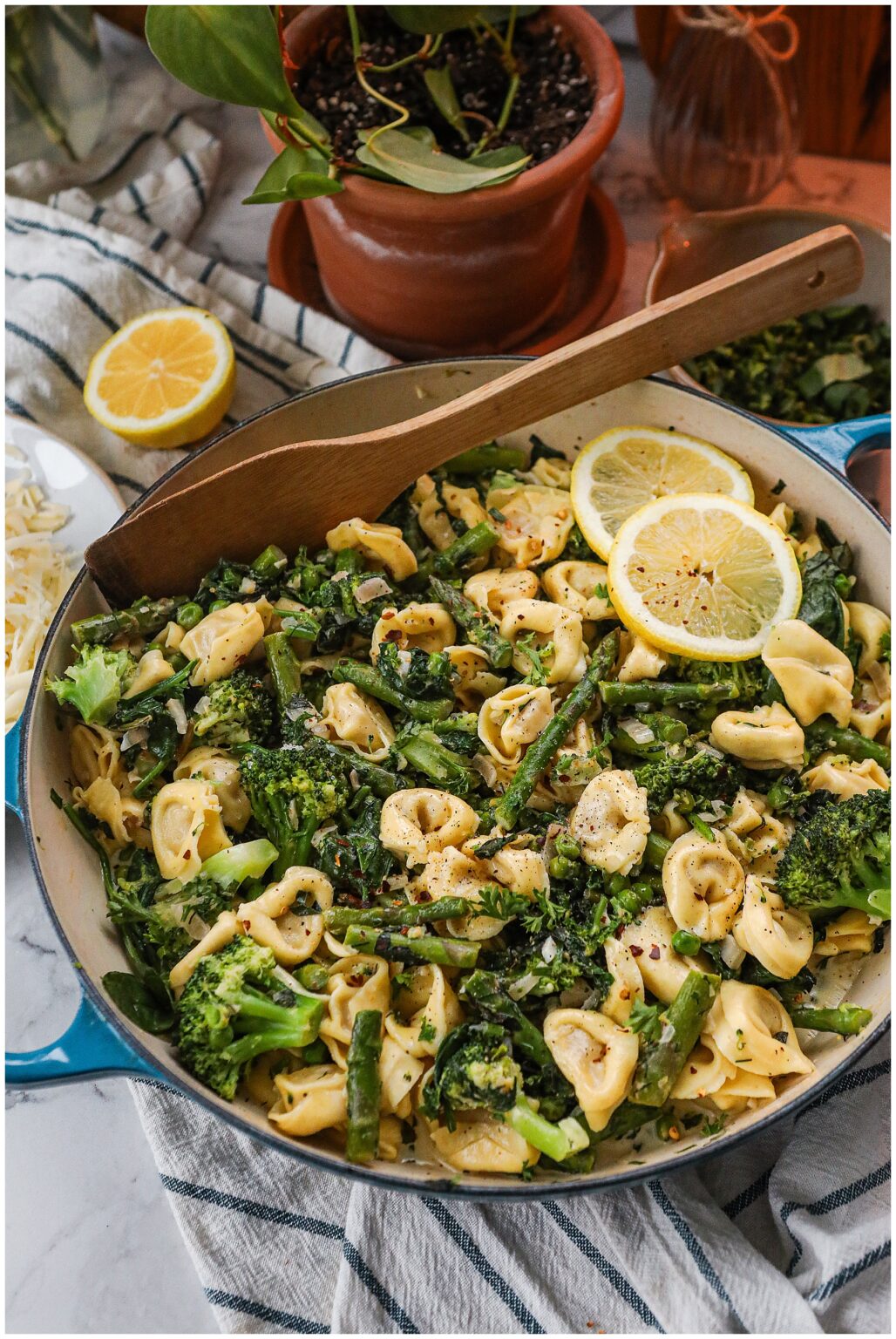 Creamy Spring Vegetable Tortellini Primavera