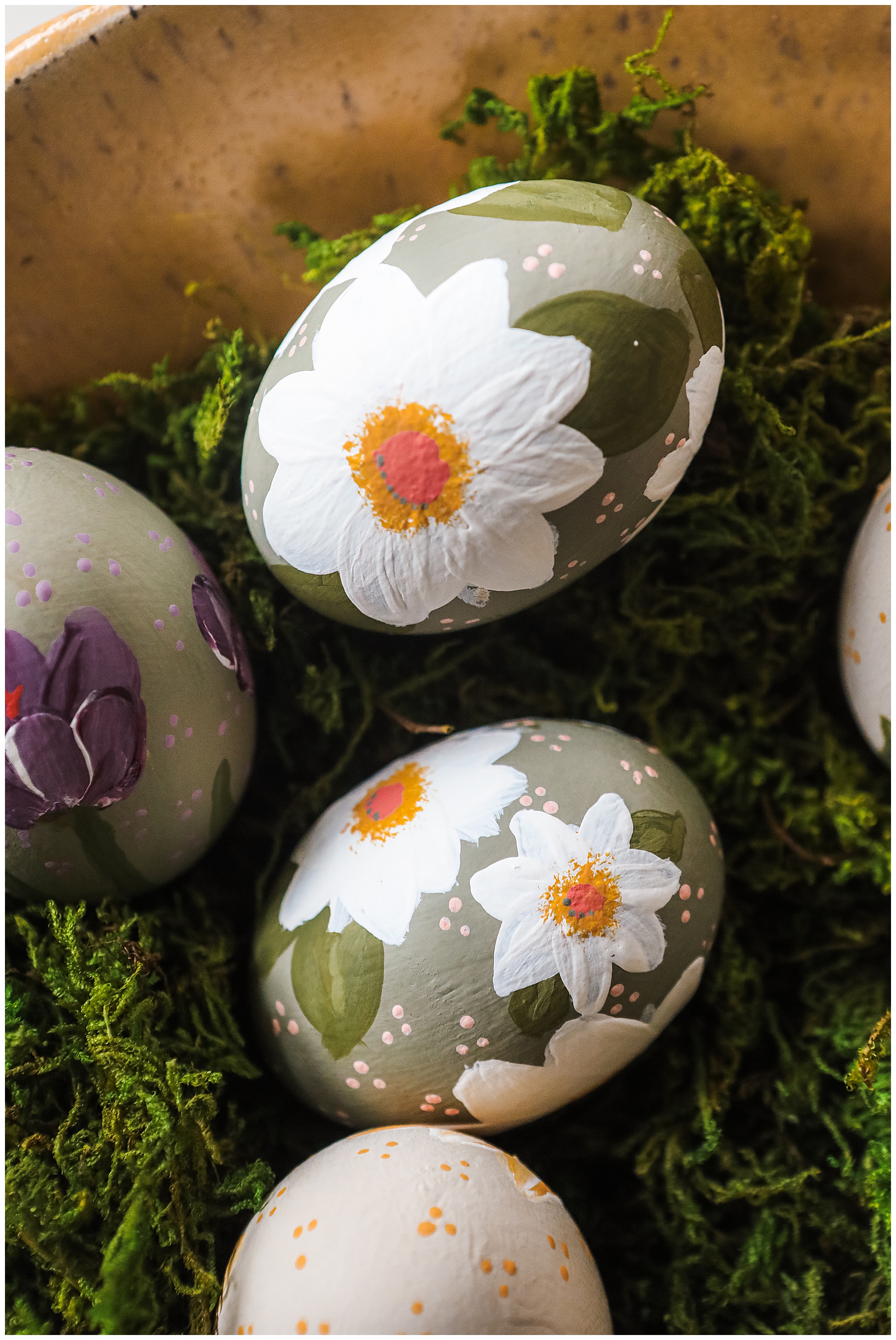 Cottage Inspired Flower Painted Easter Eggs