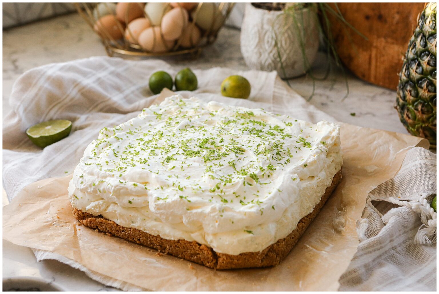 No Bake Key Lime Pie Ice Box Cake