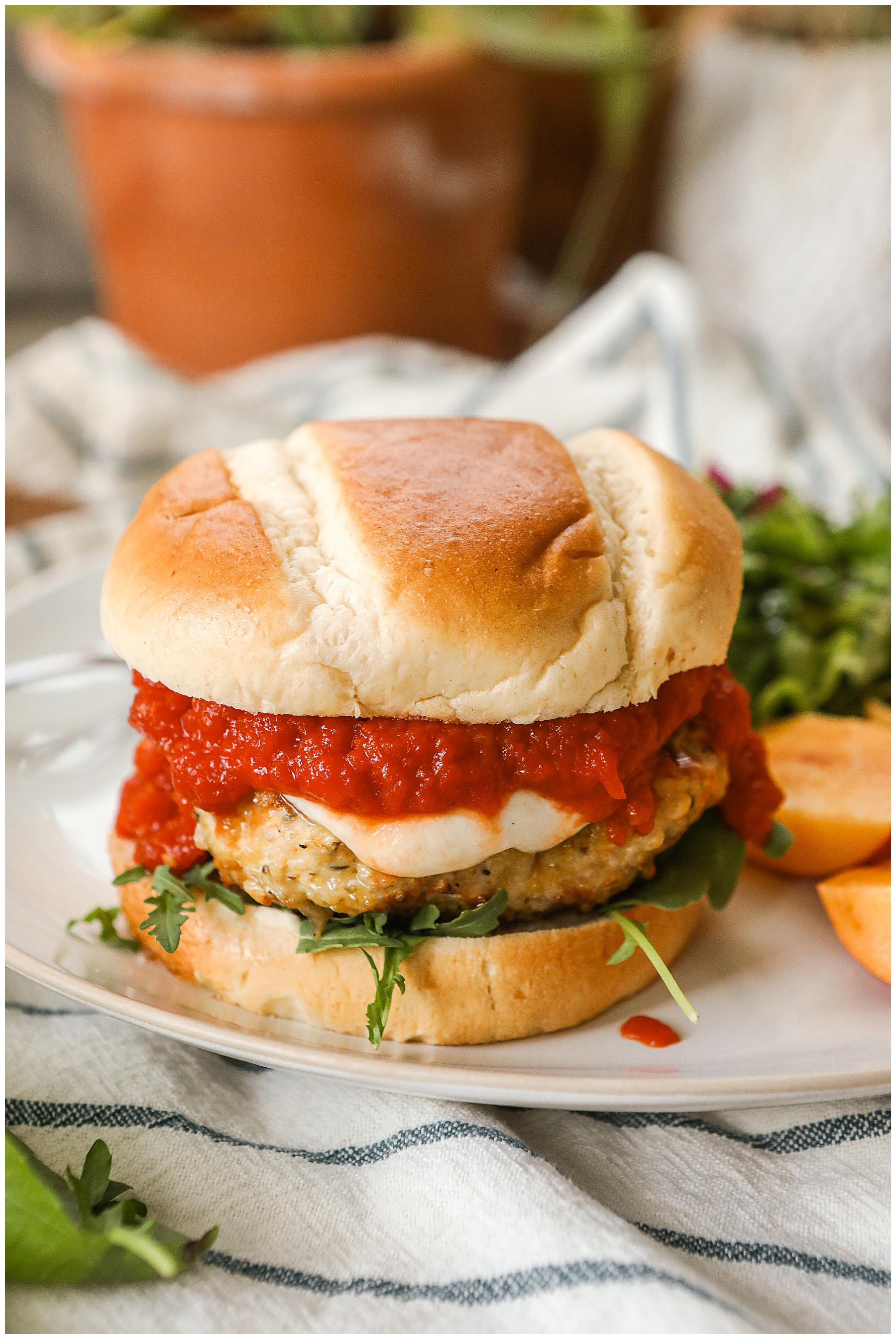 Parmesan Chicken Burger recipe - Sugar Maple Farmhouse