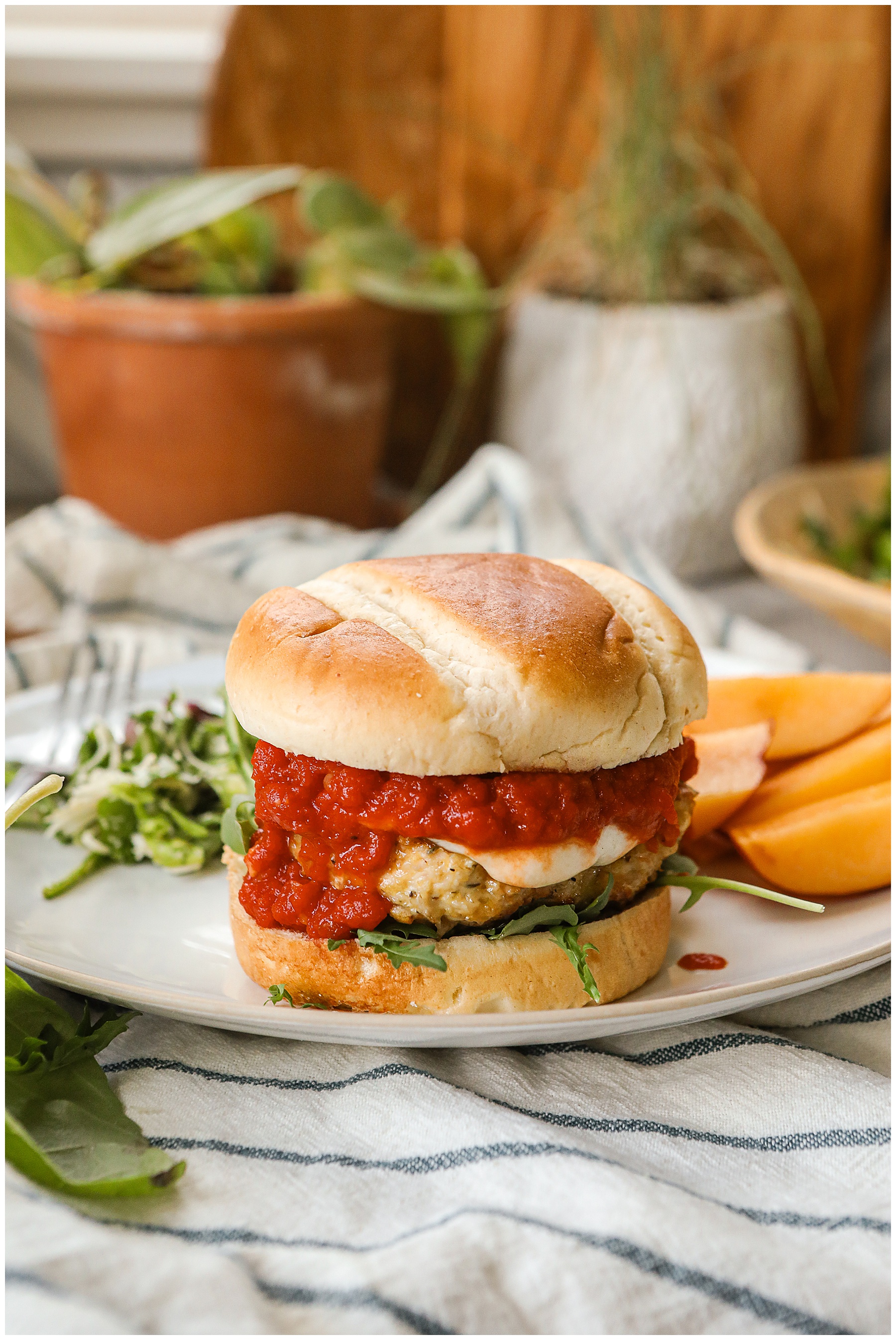 Parmesan Chicken Burger recipe - Sugar Maple Farmhouse