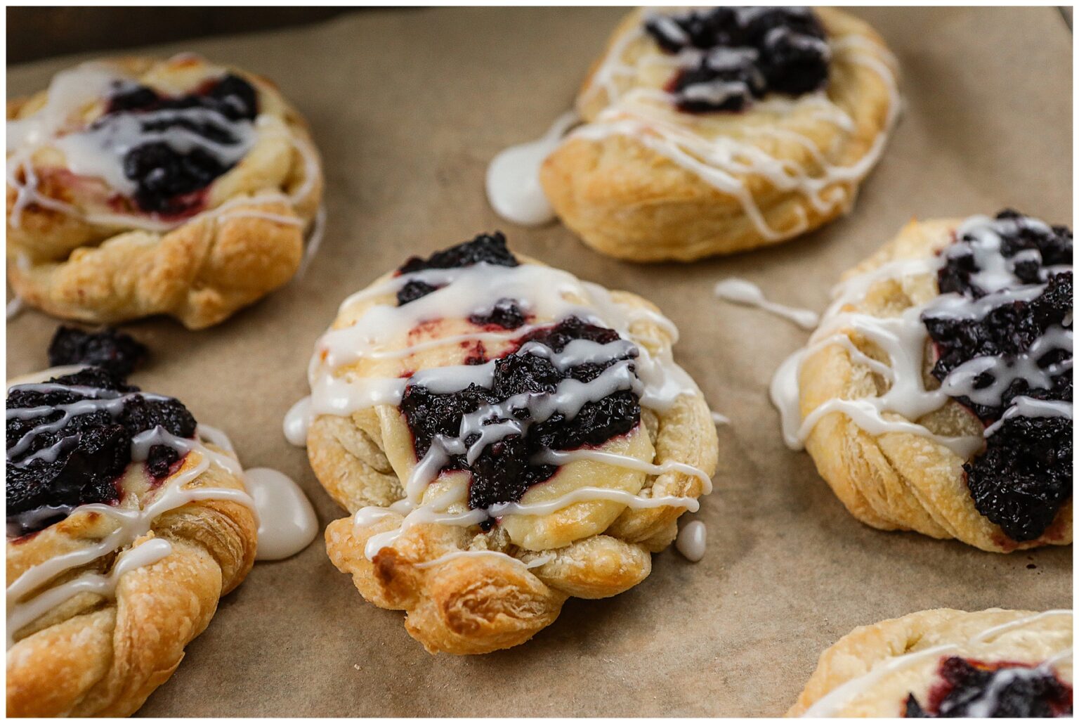 Cream Cheese Danish with Puff Pastry & Fruit - Sugar Maple Farmhouse