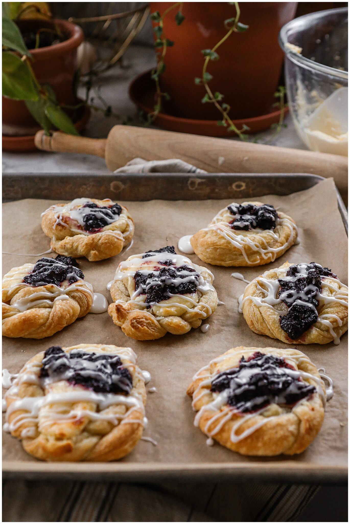 Cream Cheese Danish with Puff Pastry & Fruit - Sugar Maple Farmhouse