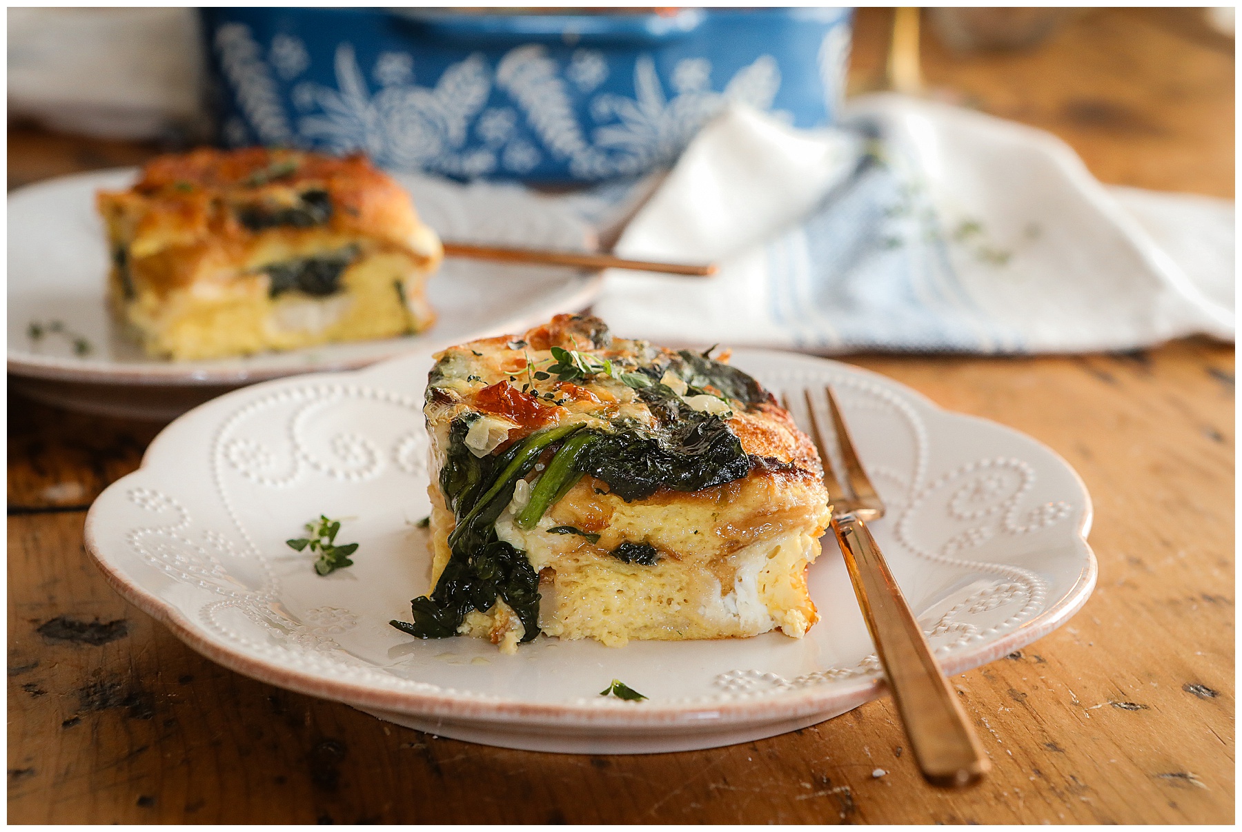 Gruyere and Spinach Strata recipe - Sugar Maple Farmhouse