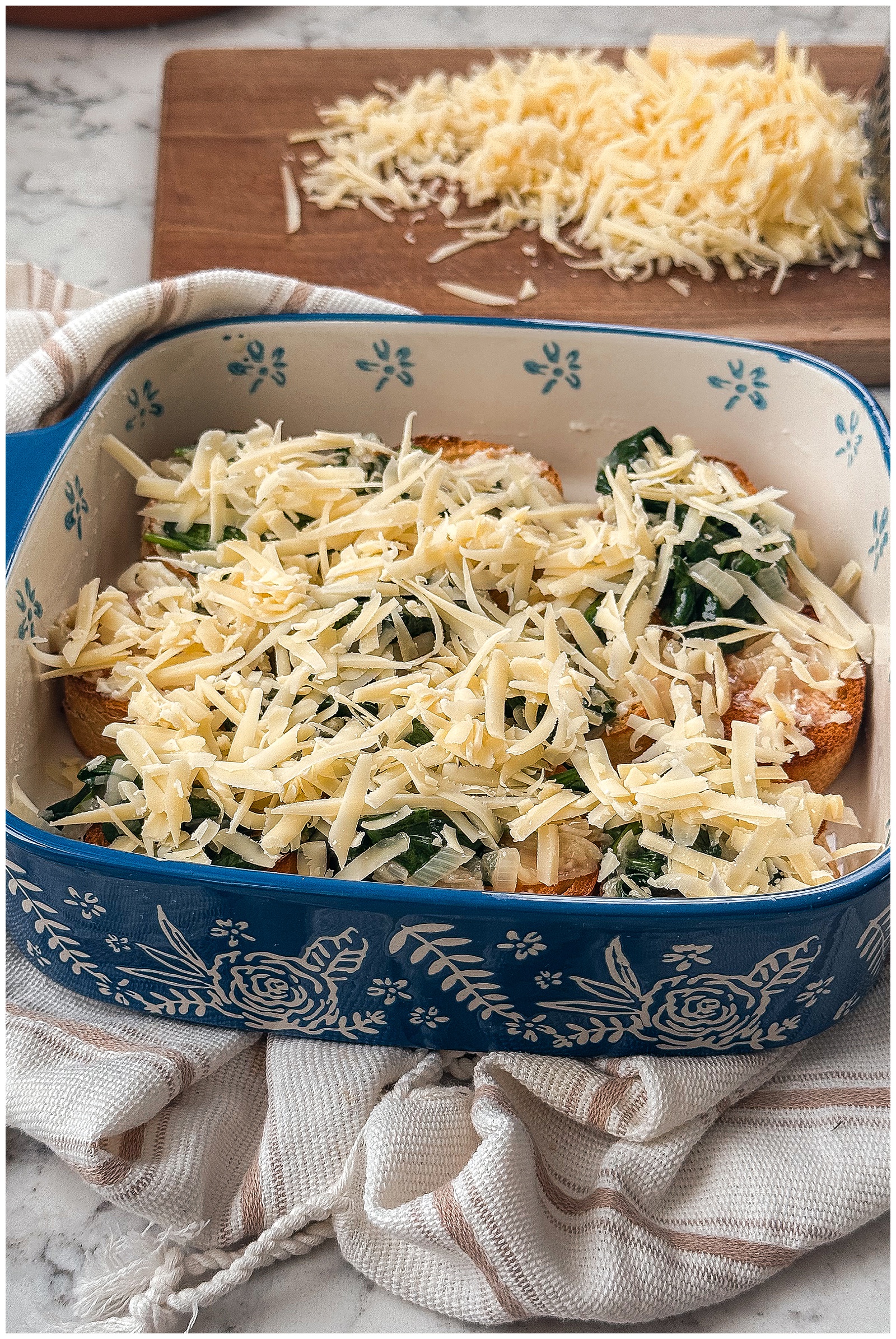 Gruyere and Spinach Strata recipe - Sugar Maple Farmhouse